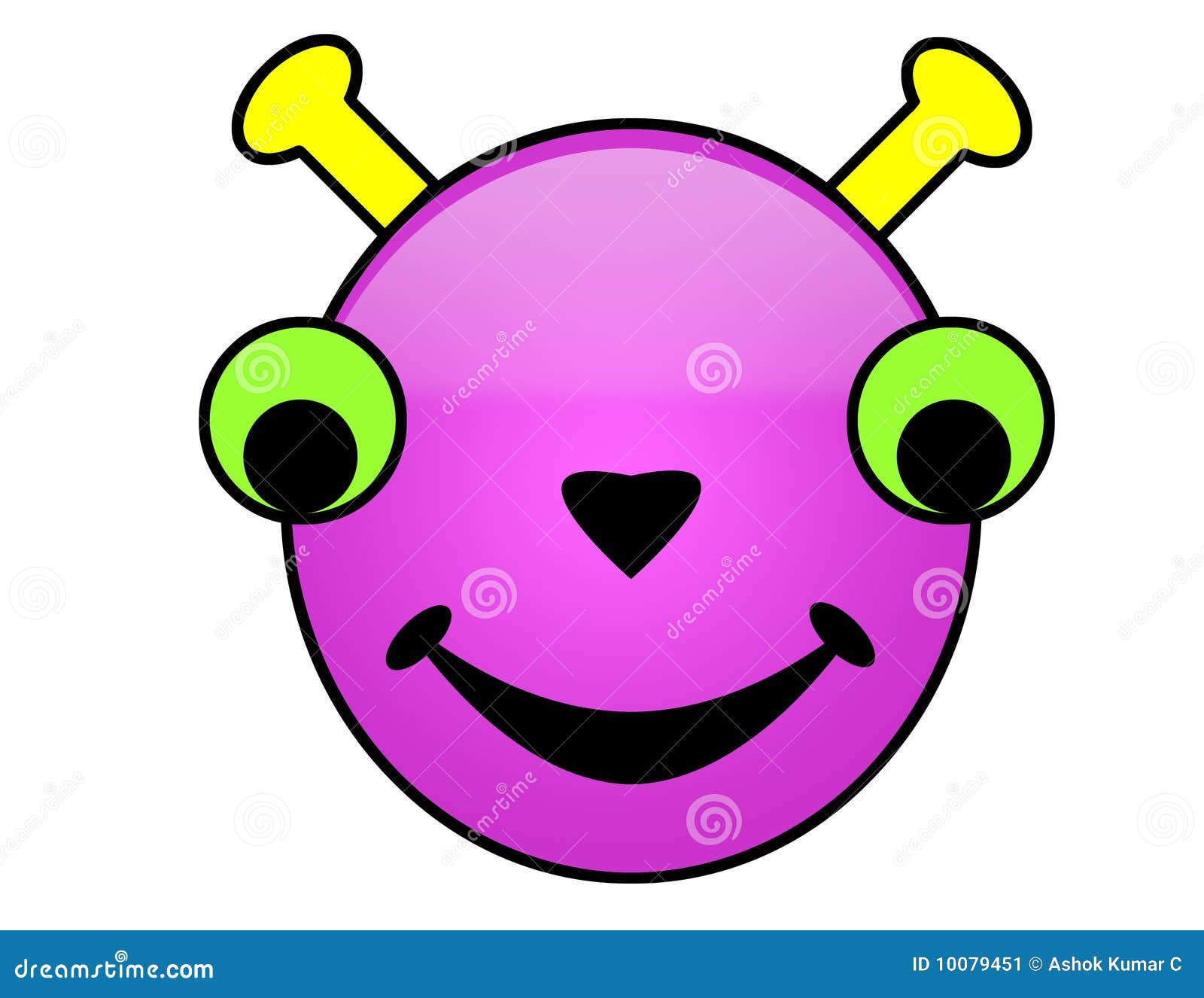 Alien Smileys stock illustration. Illustration of emotions - 10079451