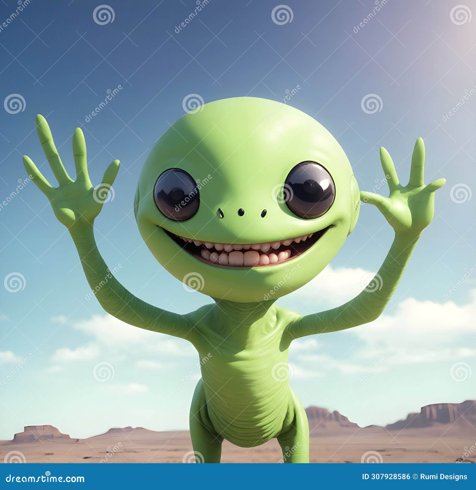 Alien Smiling Design Vector Illustration | CartoonDealer.com #317610142