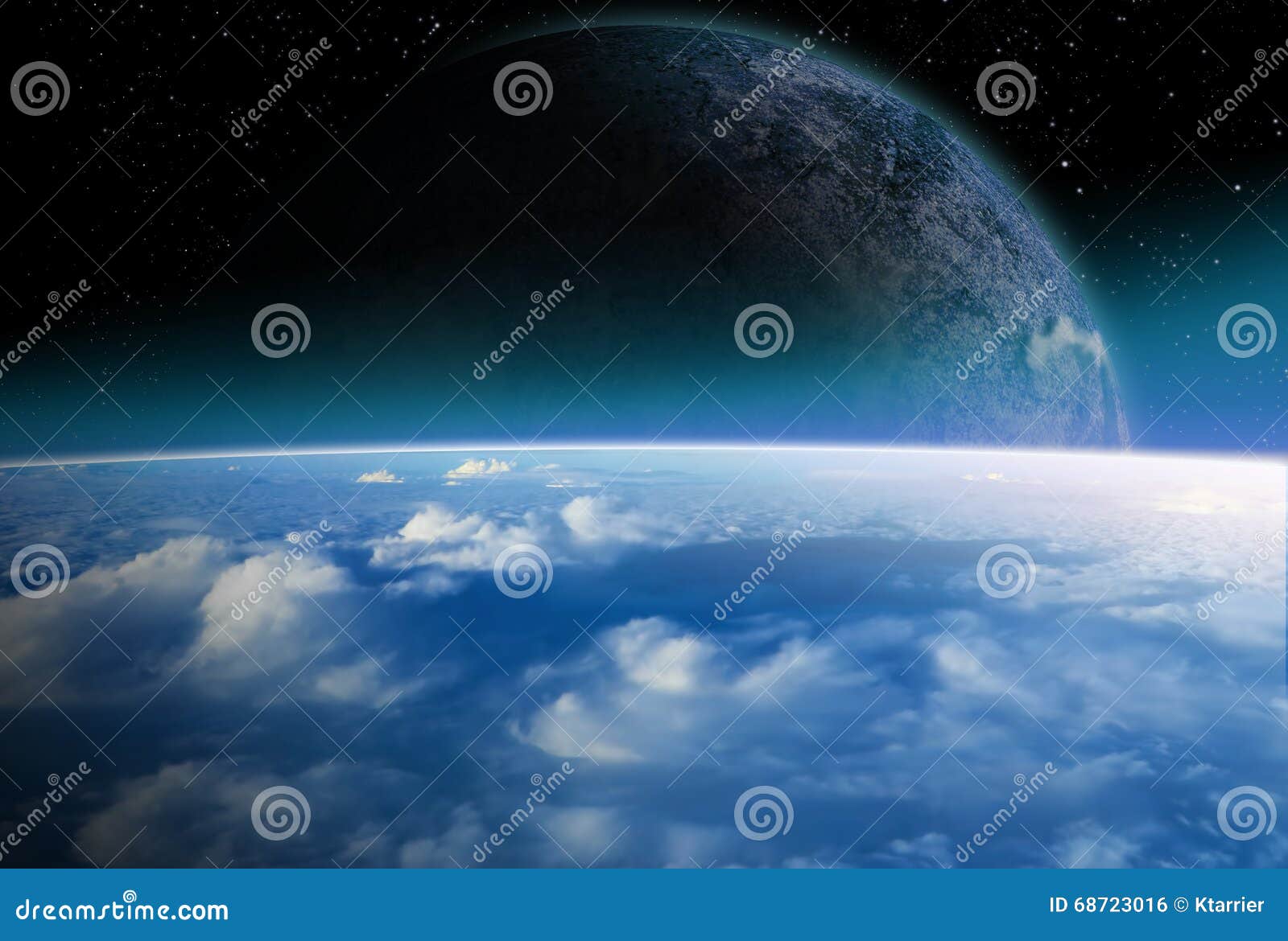 Alien space scene stock illustration. Illustration of alien - 68723016