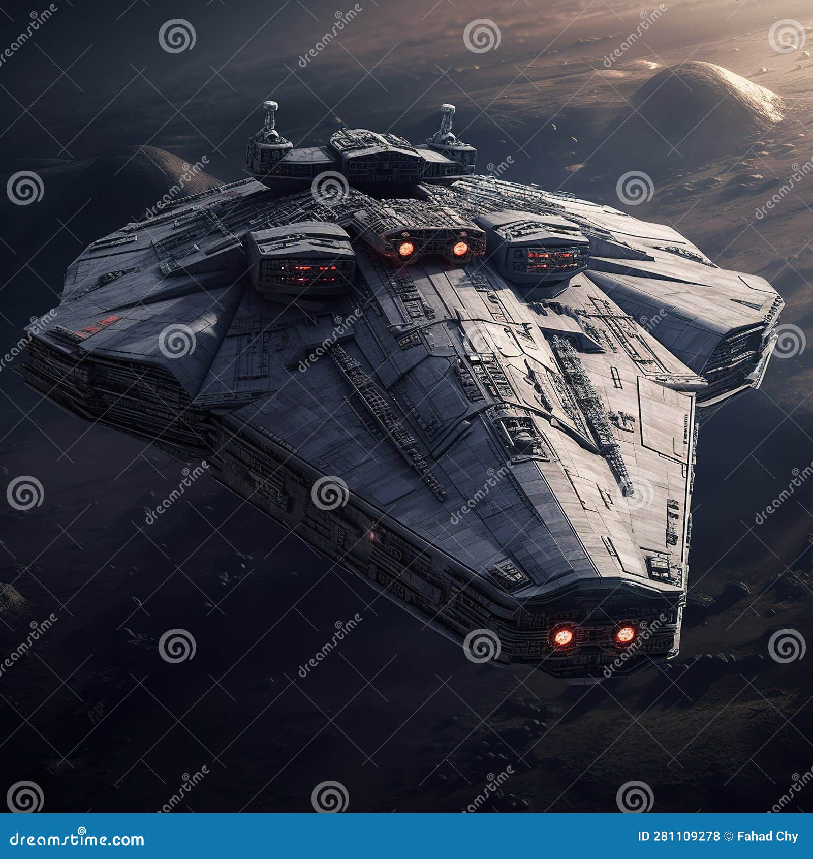 Alien Space Ship Outer Space Stock Illustration - Illustration of ...