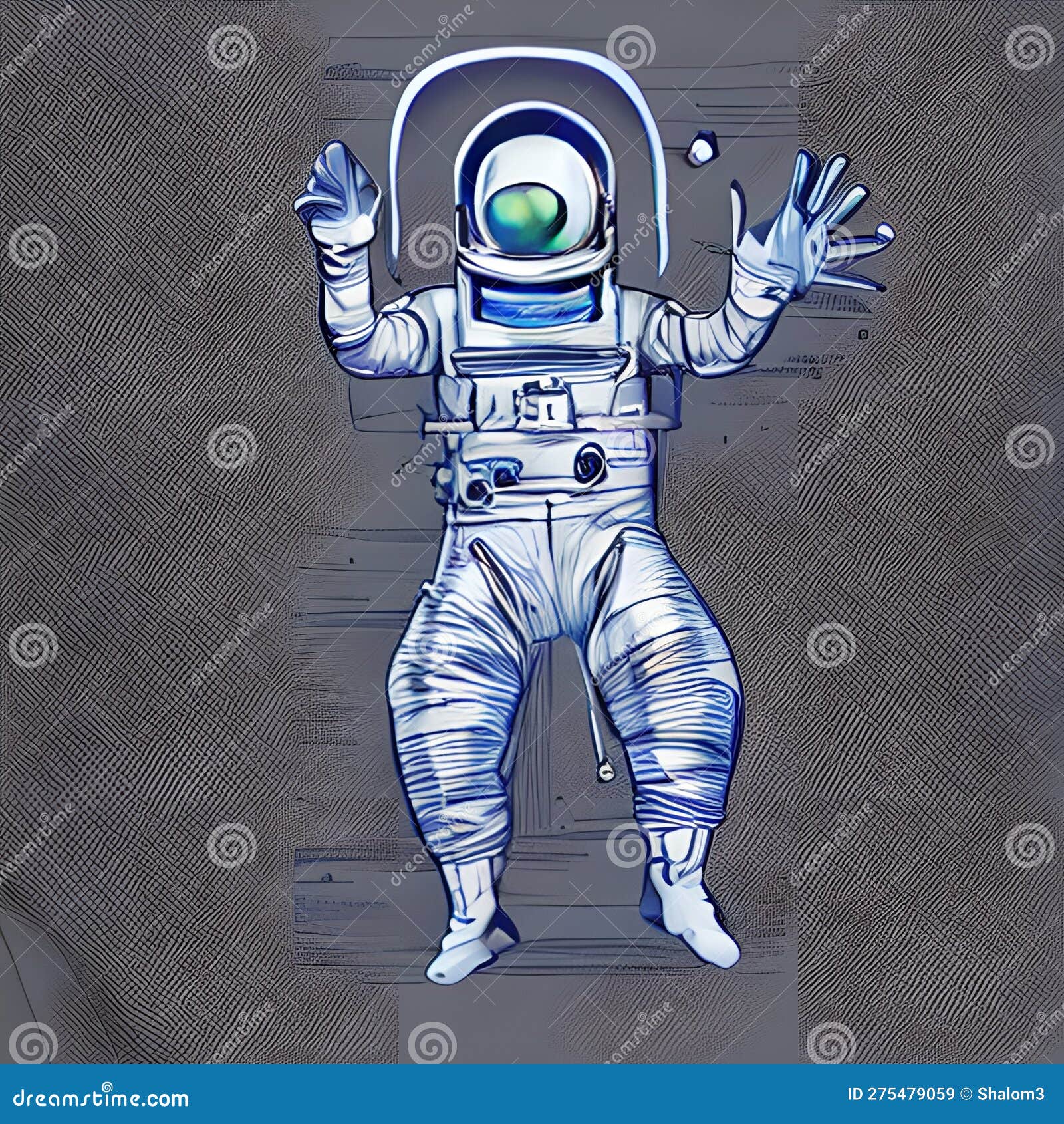 Alien in a Space Suit Ai Generated, Generative AI, CGI Graphics Stock ...