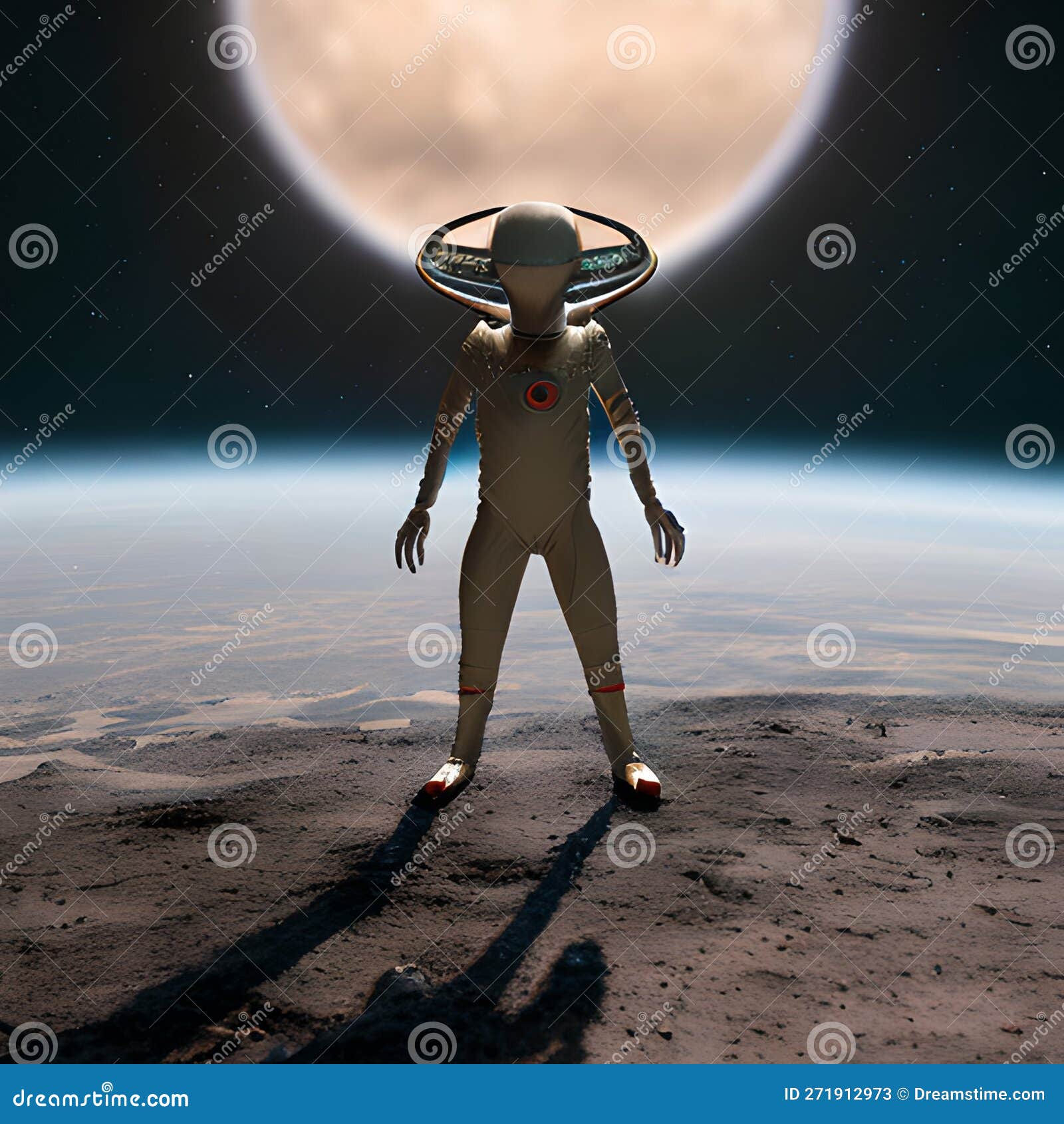 Alien In A Space Suit Ai Generated, Generative AI, CGI Graphics Royalty ...