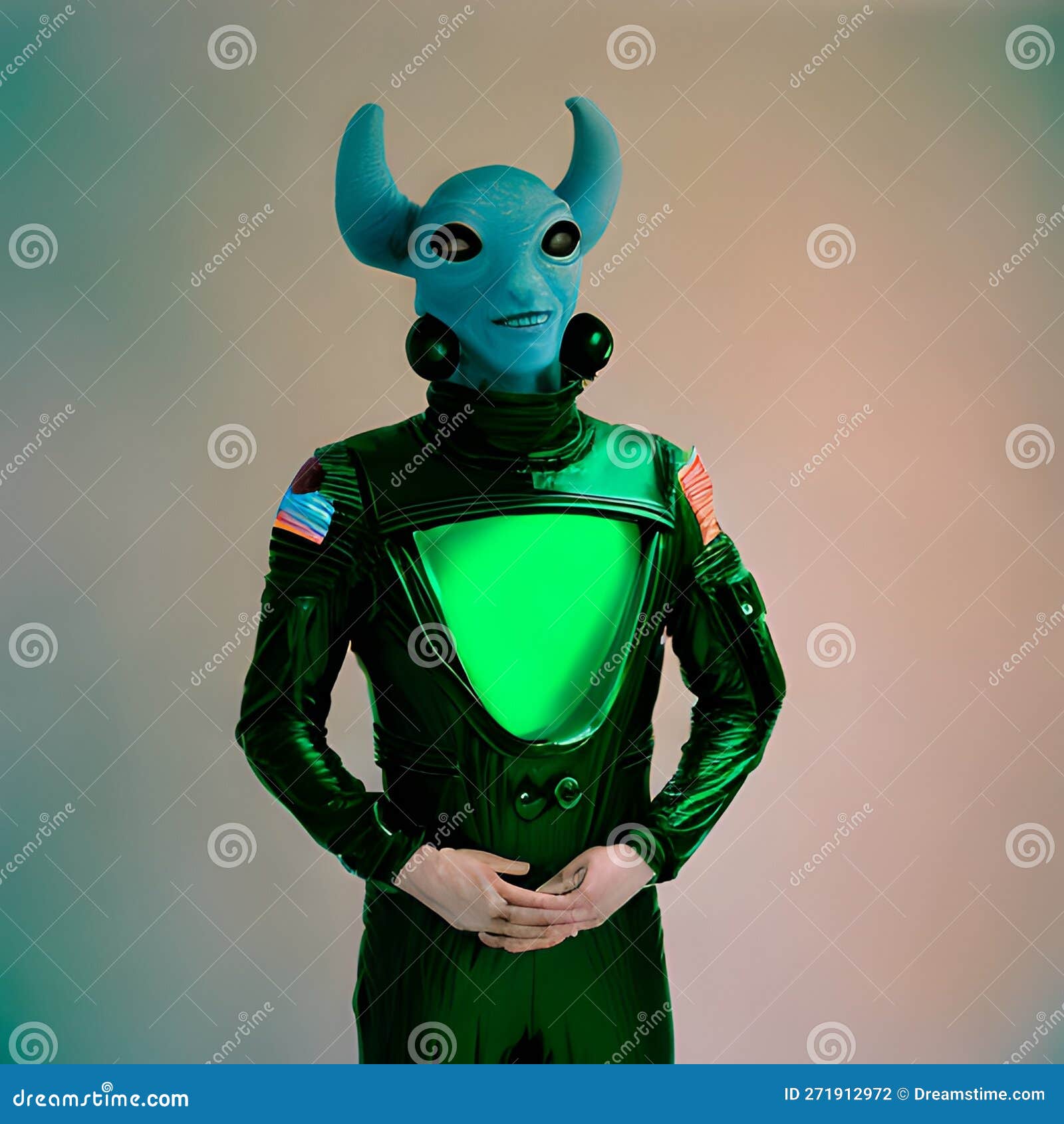 Alien in a Space Suit Ai Generated, Generative AI, CGI Graphics Stock ...