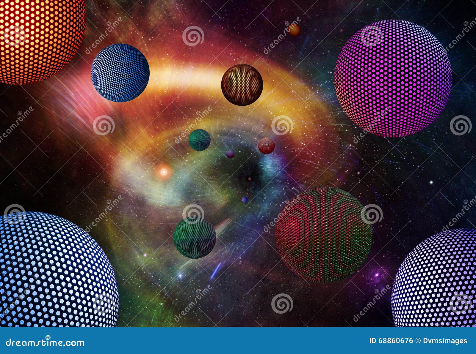 Alien Spheres stock illustration. Illustration of strange - 68860676