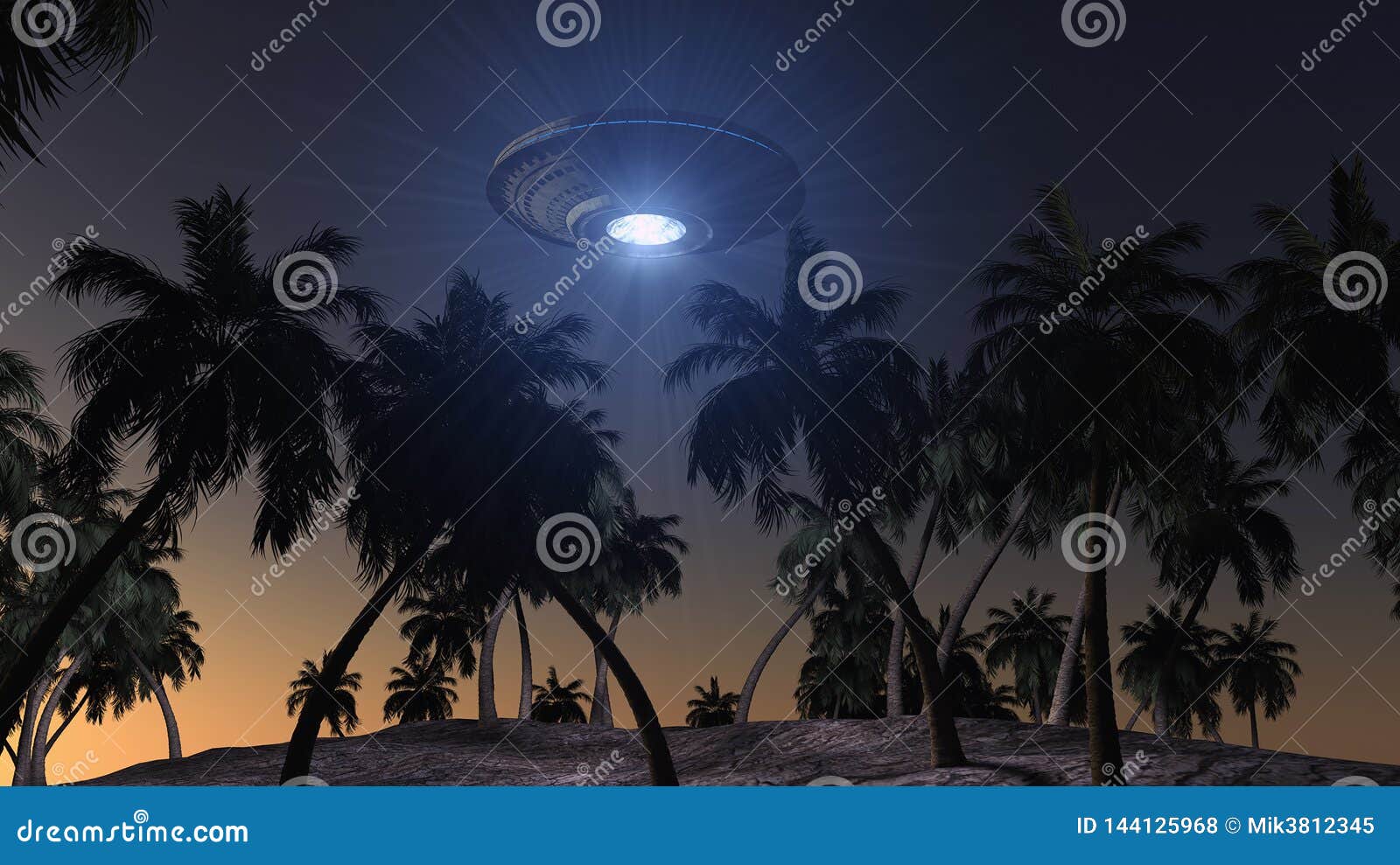 Alien spaceship concept stock illustration. Illustration of flying ...