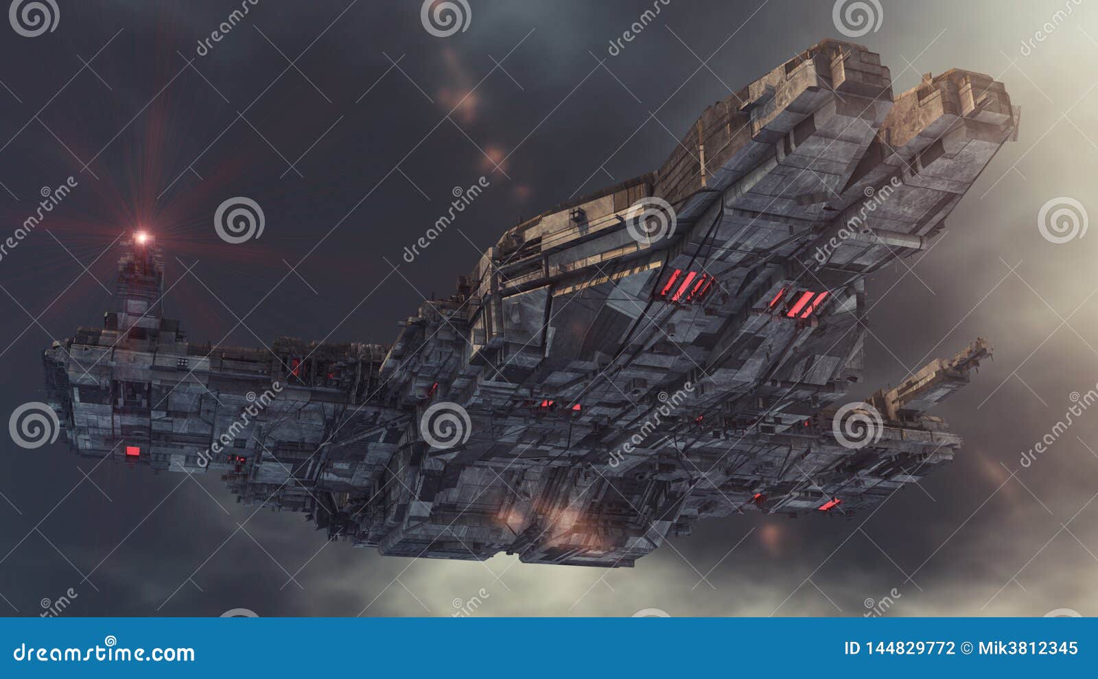 Alien spaceship concept stock illustration. Illustration of exploration ...
