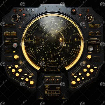 Alien Spaceship Control Panel Stock Illustration - Illustration of ...