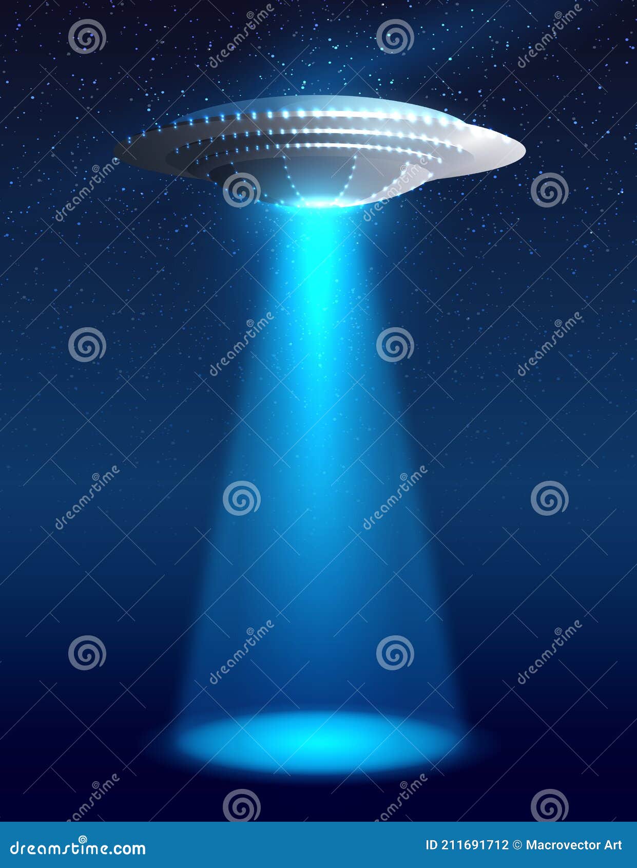 Alien Spaceship Illustration Stock Vector - Illustration of flying ...