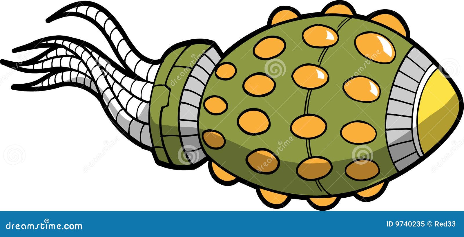 Ufo Spaceship Vector Icon. Alien Space Ship Cartoon Sticker ...