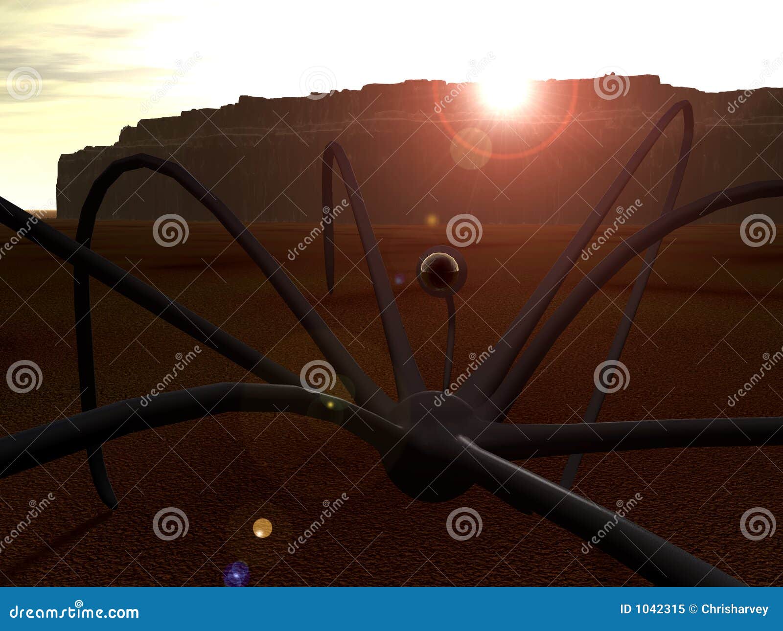 Alien Spider 2 stock illustration. Illustration of rendered - 1042315