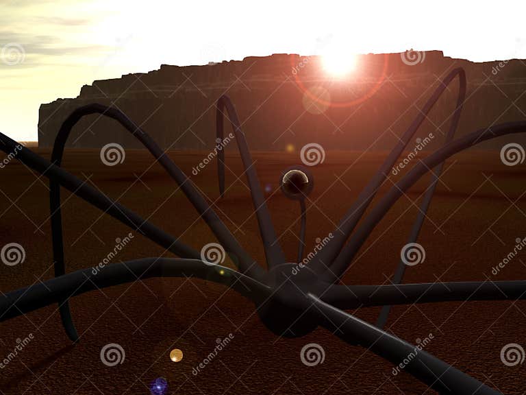 Alien Spider 2 stock illustration. Illustration of rendered - 1042315