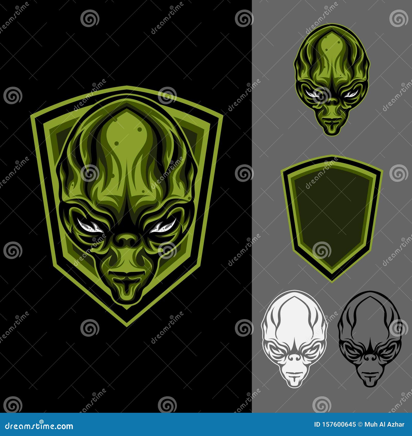 Alien Squad stock vector. Illustration of sport, identity - 157600645