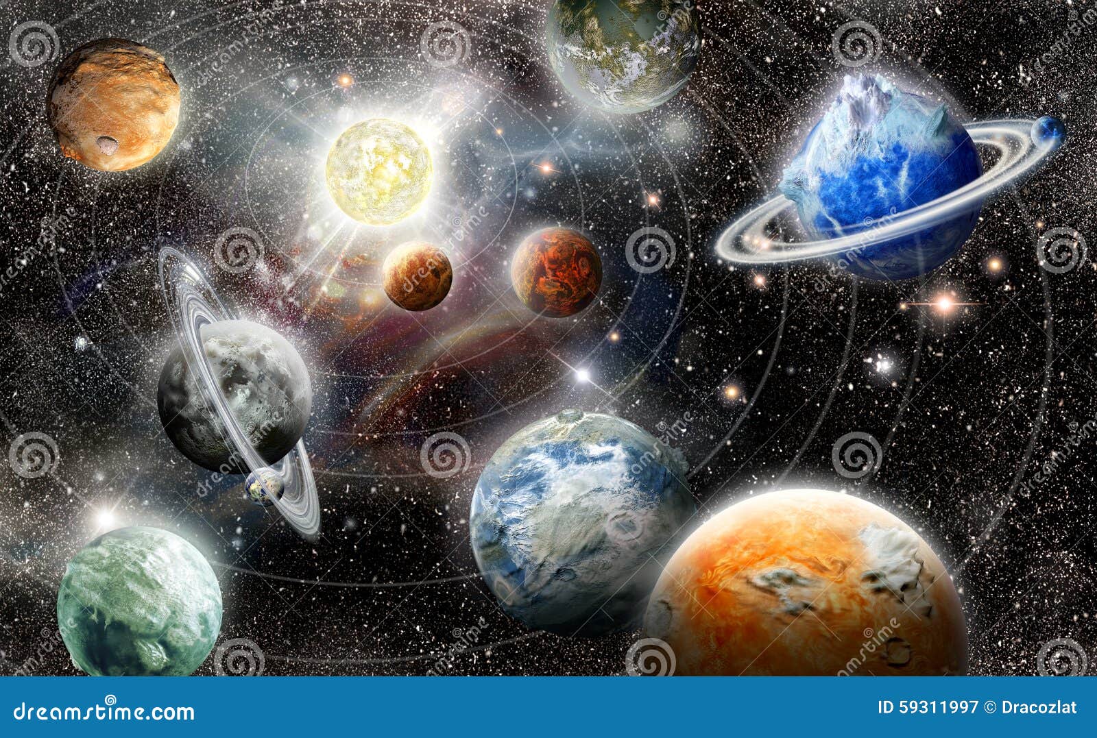 Alien Star System Royalty-Free Stock Photography | CartoonDealer.com ...
