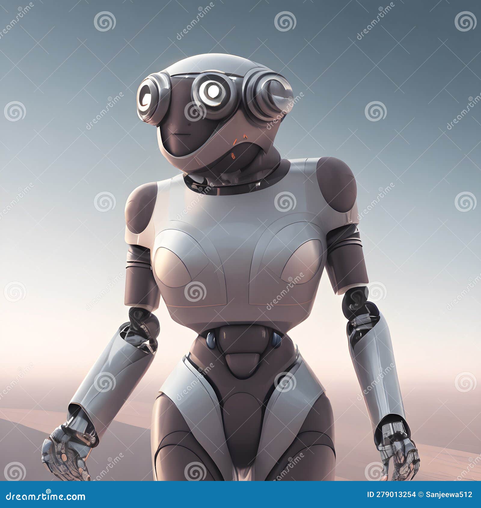 Alien style robot design 1 stock illustration. Illustration of woman ...