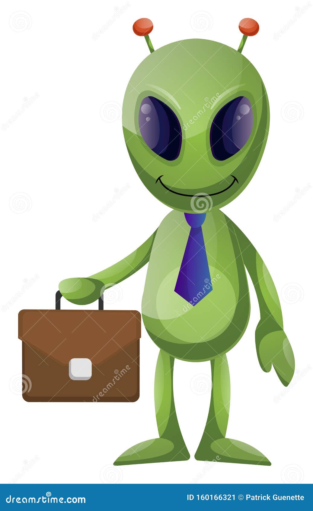 Alien with Suitcase, Illustration, Vector Stock Vector - Illustration ...