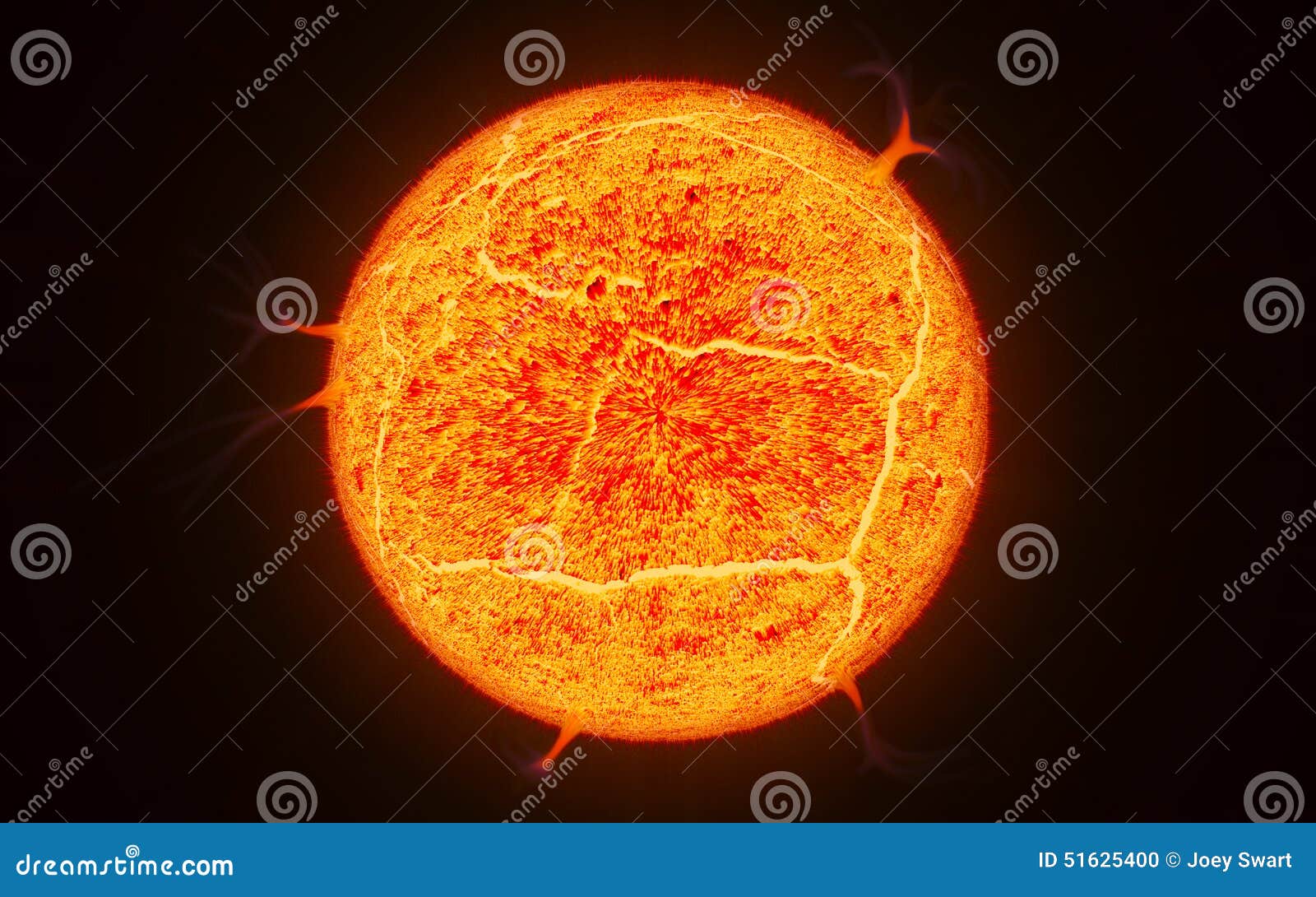 Alien sun. stock illustration. Illustration of design - 51625400