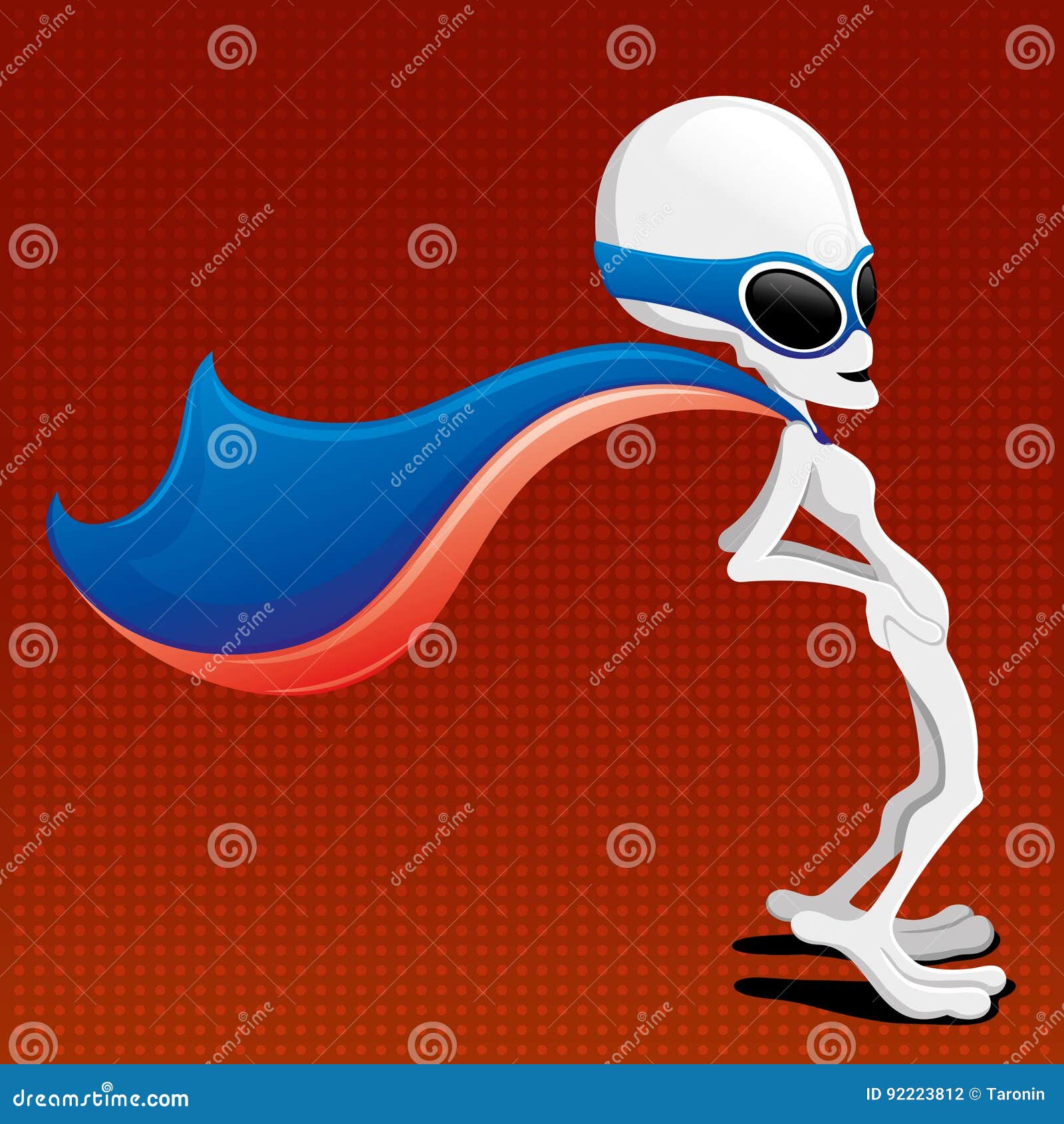 Alien super hero. stock vector. Illustration of backdrop - 92223812