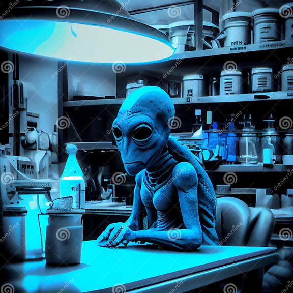 Aalien in a Test Tube with Dramatic Lighting. AI Generated Stock ...
