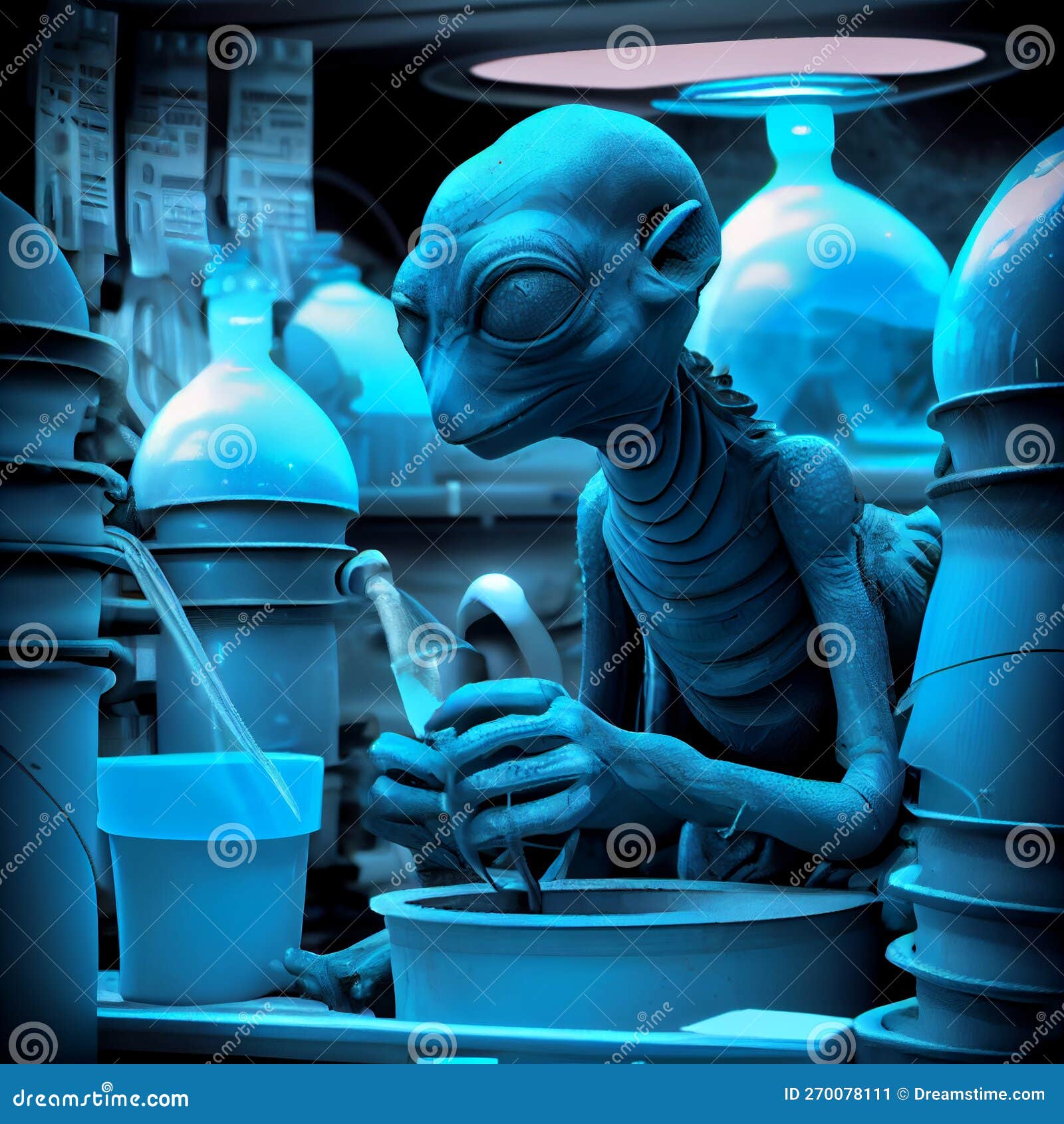 Aalien in a Test Tube with Dramatic Lighting. AI Generated Stock ...