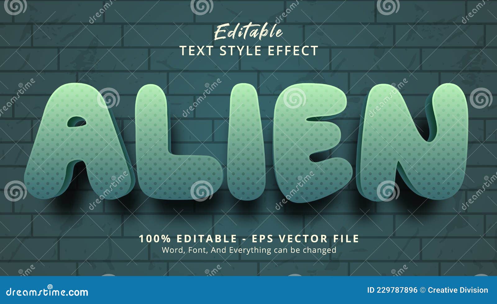Alien Text on Deep Color Gradient Style Effect, Editable Text Effect ...