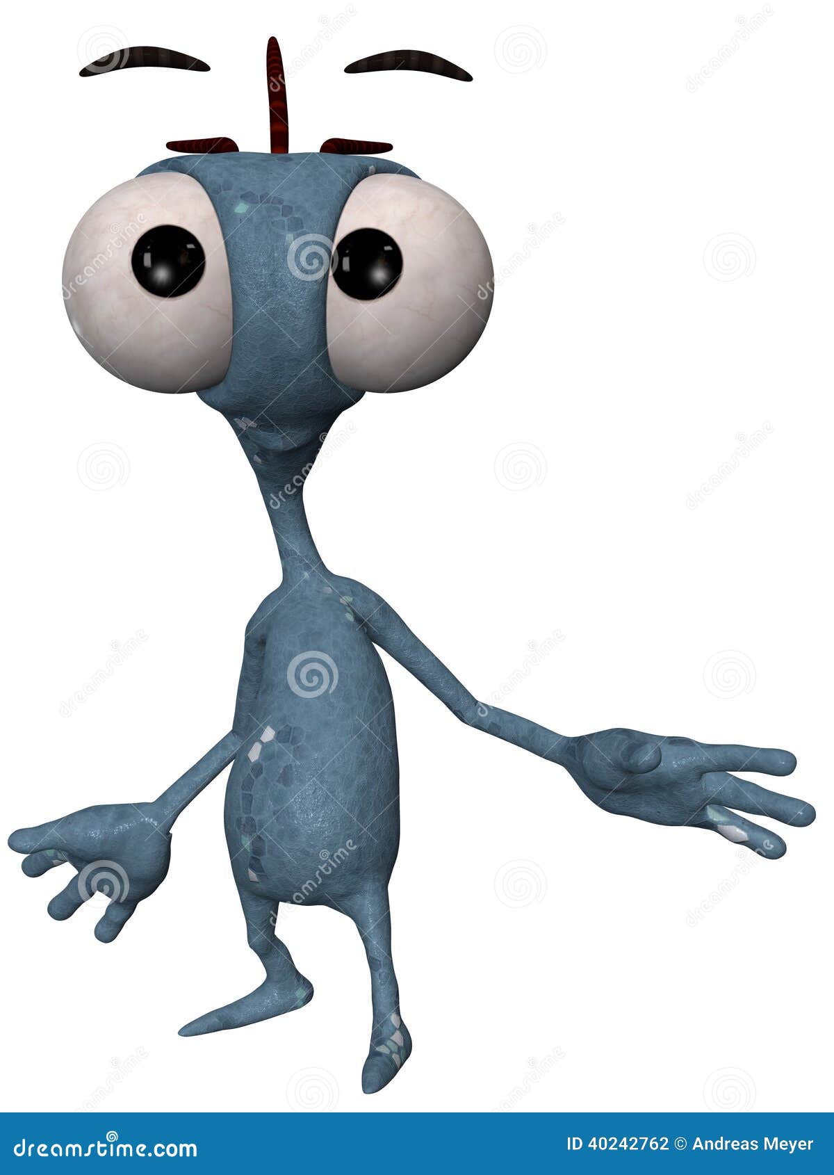 Alien Toon Figure stock illustration. Illustration of friend - 40242762