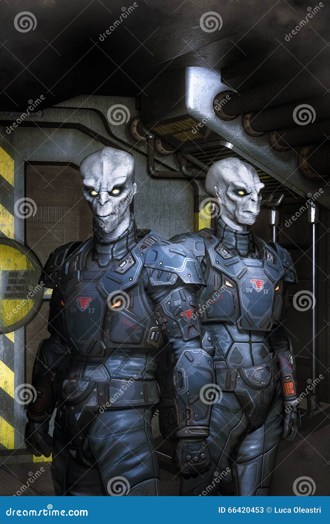 Alien troopers stock illustration. Illustration of fiction - 66420453