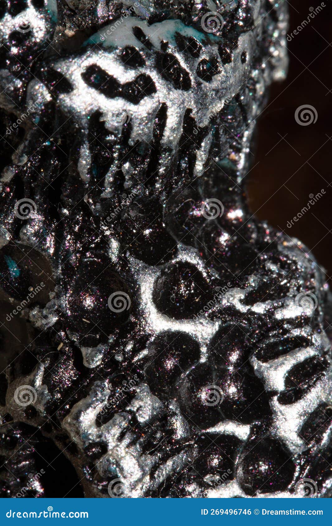 Alien Trypophobia Holes in a Shiny Sci-fi Close Up Background Stock ...