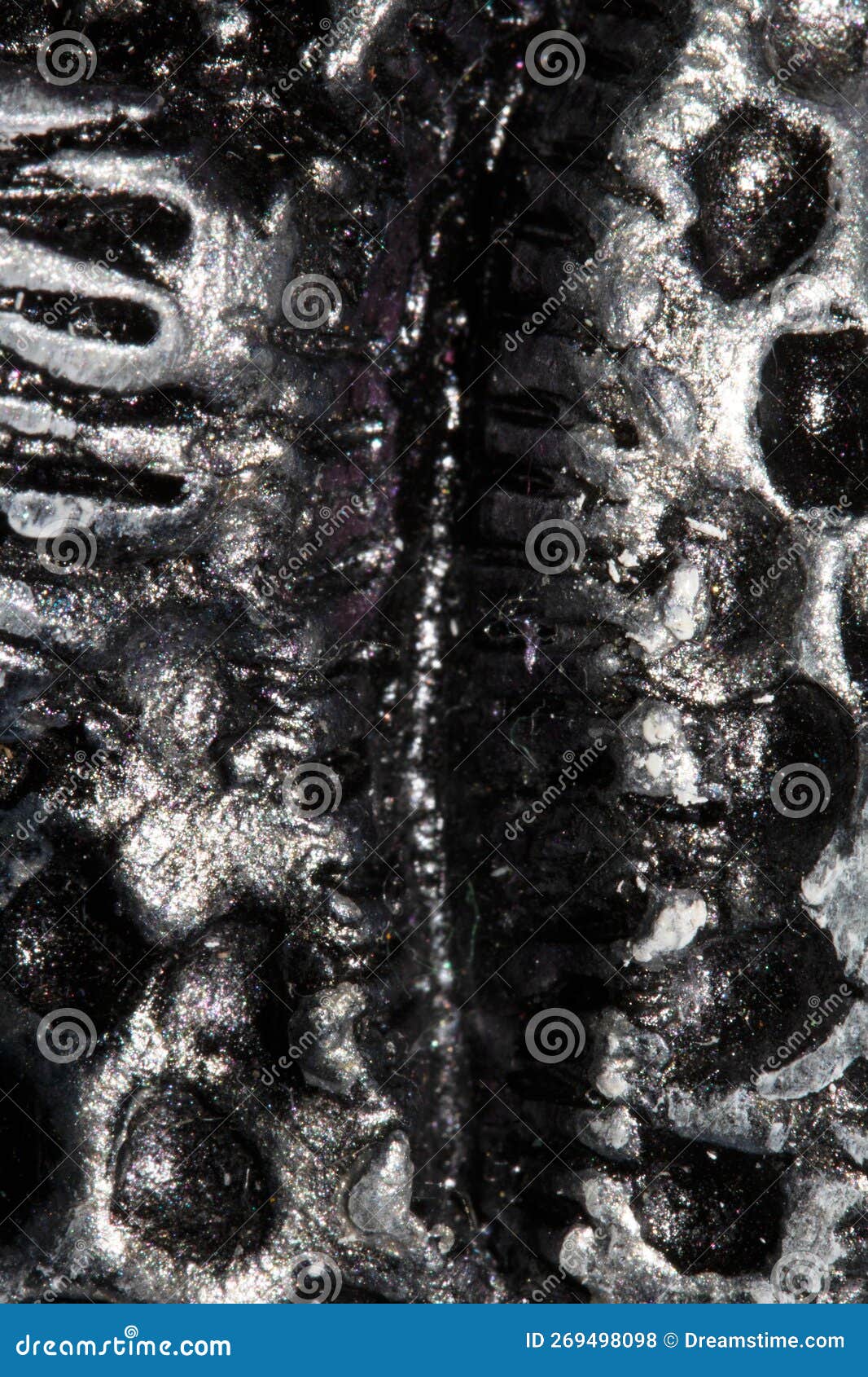 Alien Trypophobia Holes in a Shiny Sci-fi Close Up Background Stock ...