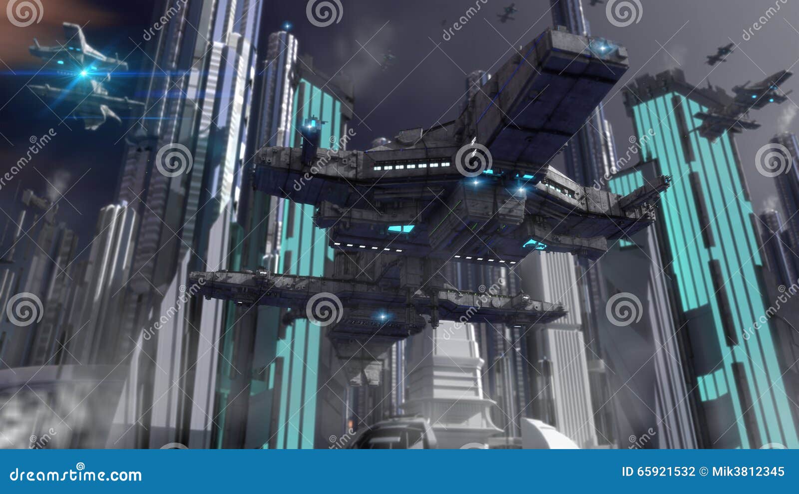 Futuristic Alien City Stock Photos - 131 Images