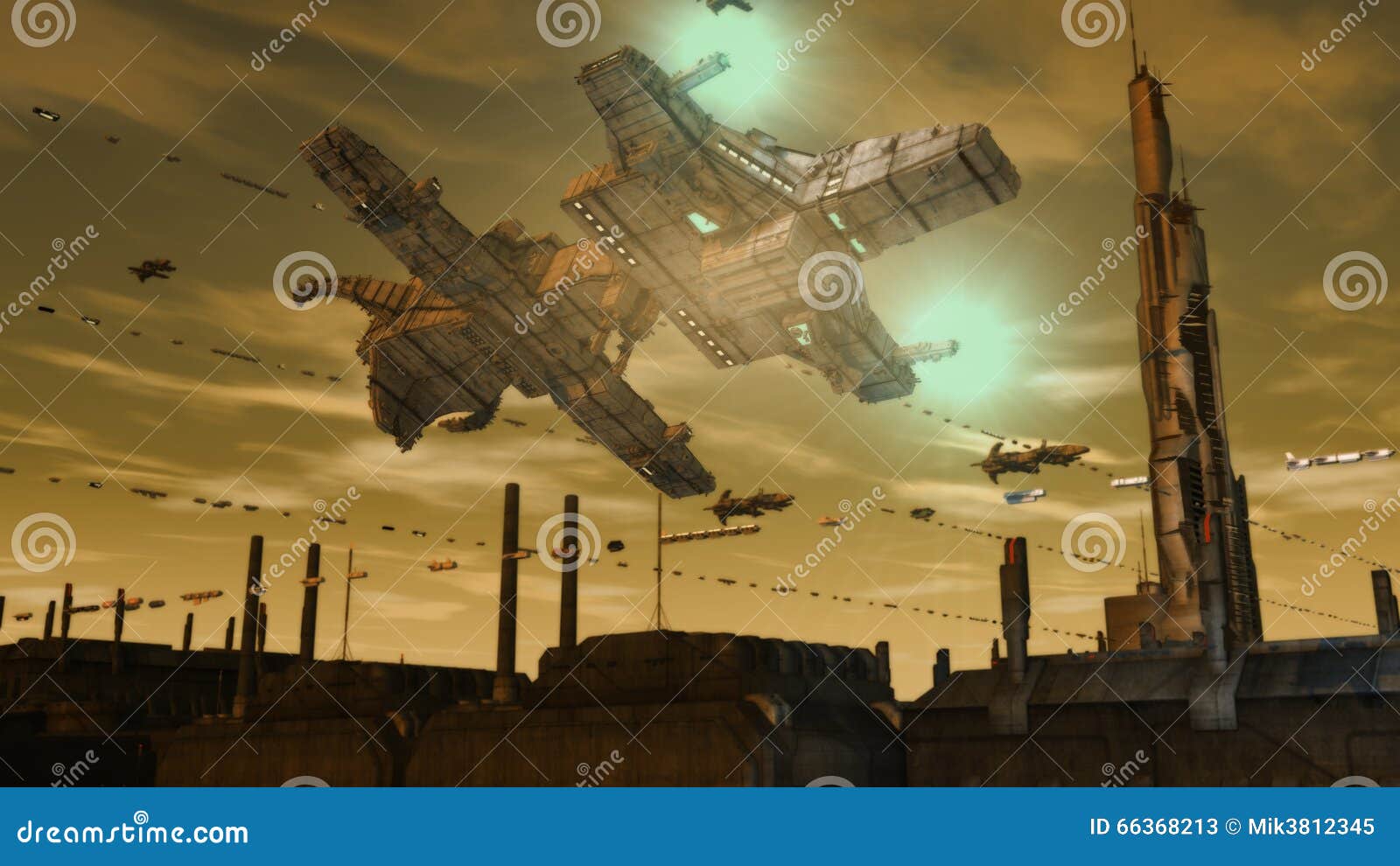 Alien UFO ship stock image. Image of futuristic, rendering - 66368213