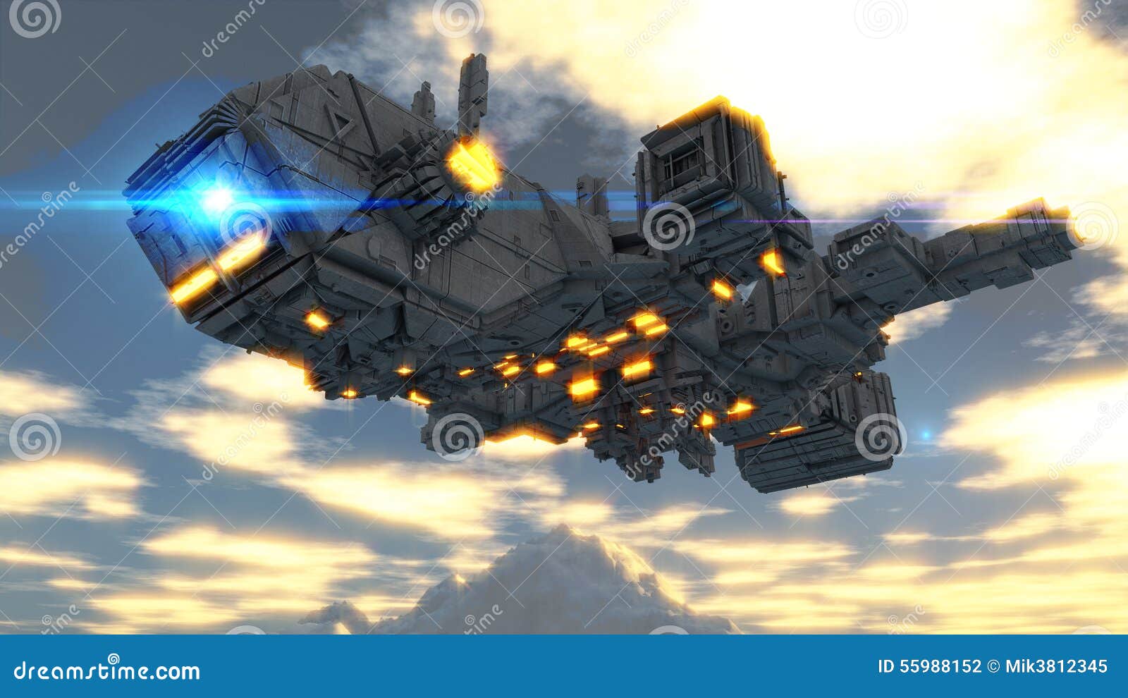 Alien UFO ship stock photo. Image of ship, design, aircraft - 55988152