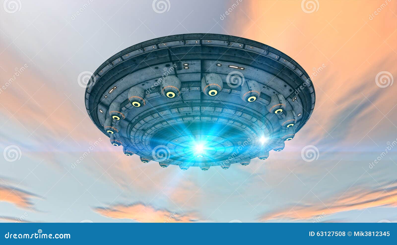 Alien UFO ship stock photo. Image of space, futuristic - 63127508