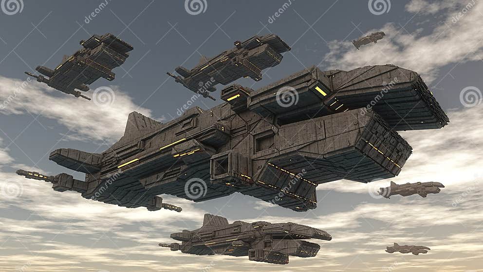 Alien UFO ship stock illustration. Illustration of fantastic - 51501731
