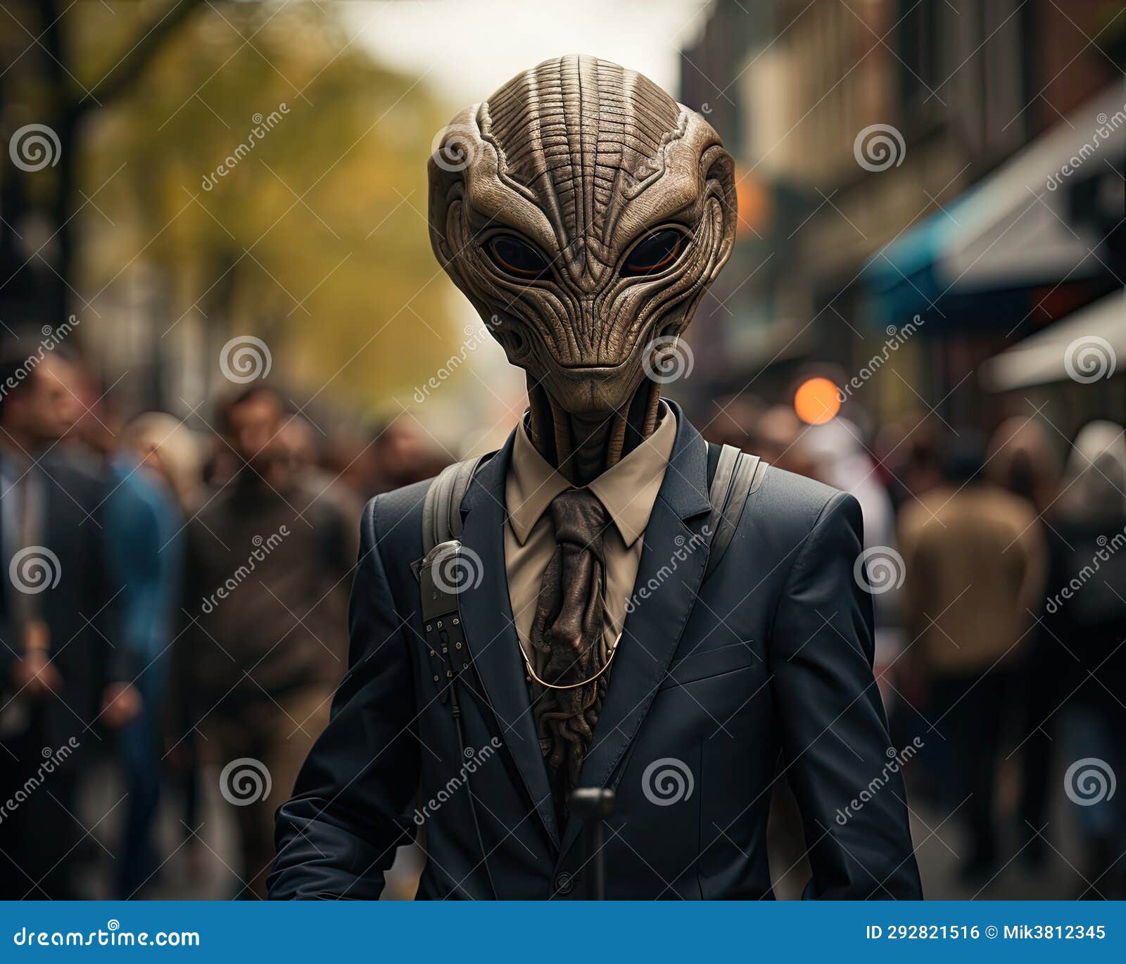 An alien among us. stock illustration. Illustration of distinct - 292821516
