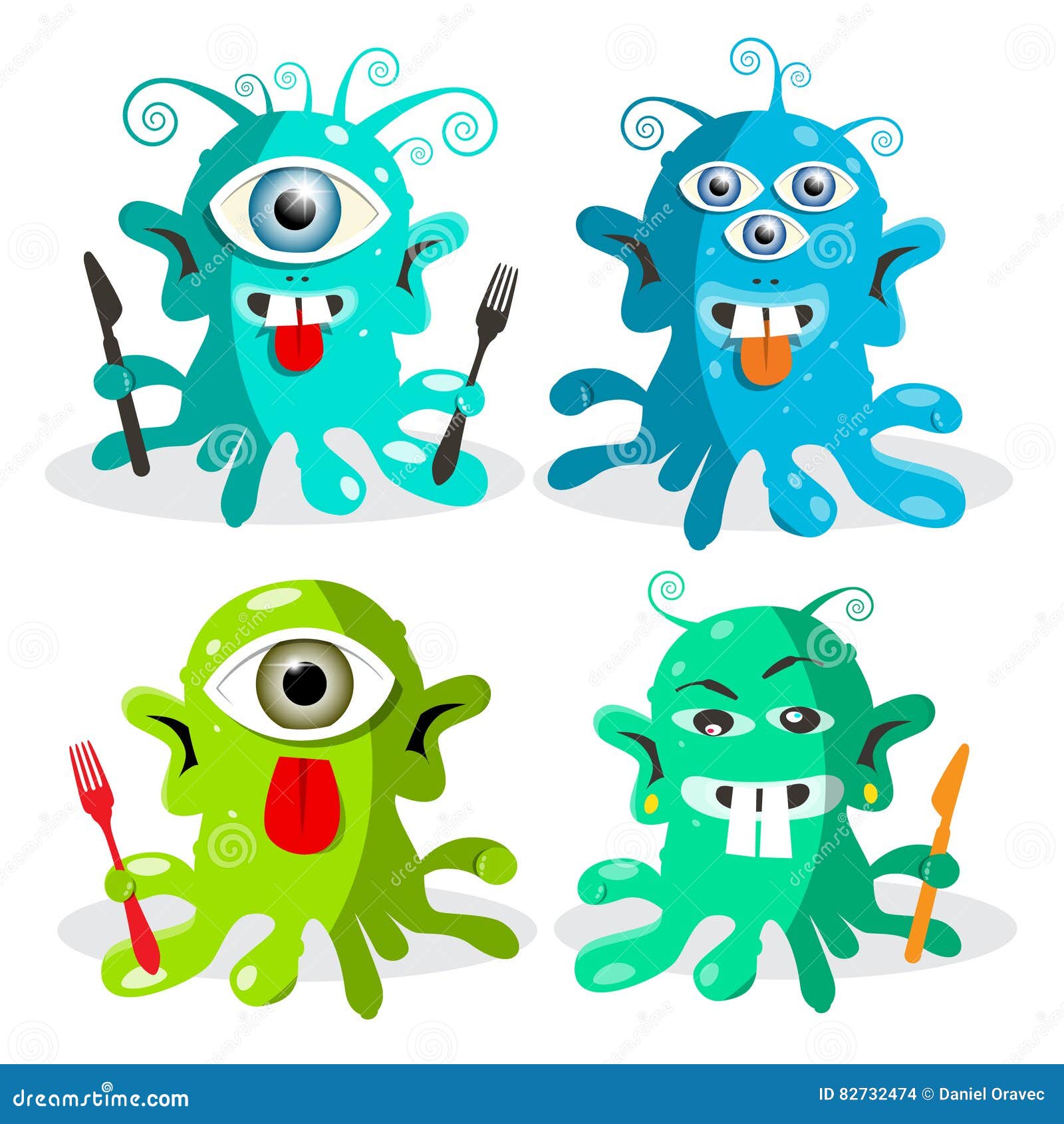 Abstract Aliens On Flying Saucers In Dark Planets Background Gradient ...