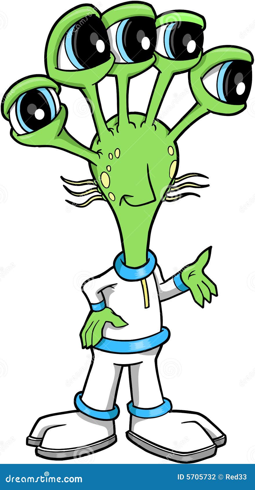 Alien, Vector Illustration Isolated On White Background, Colored ...