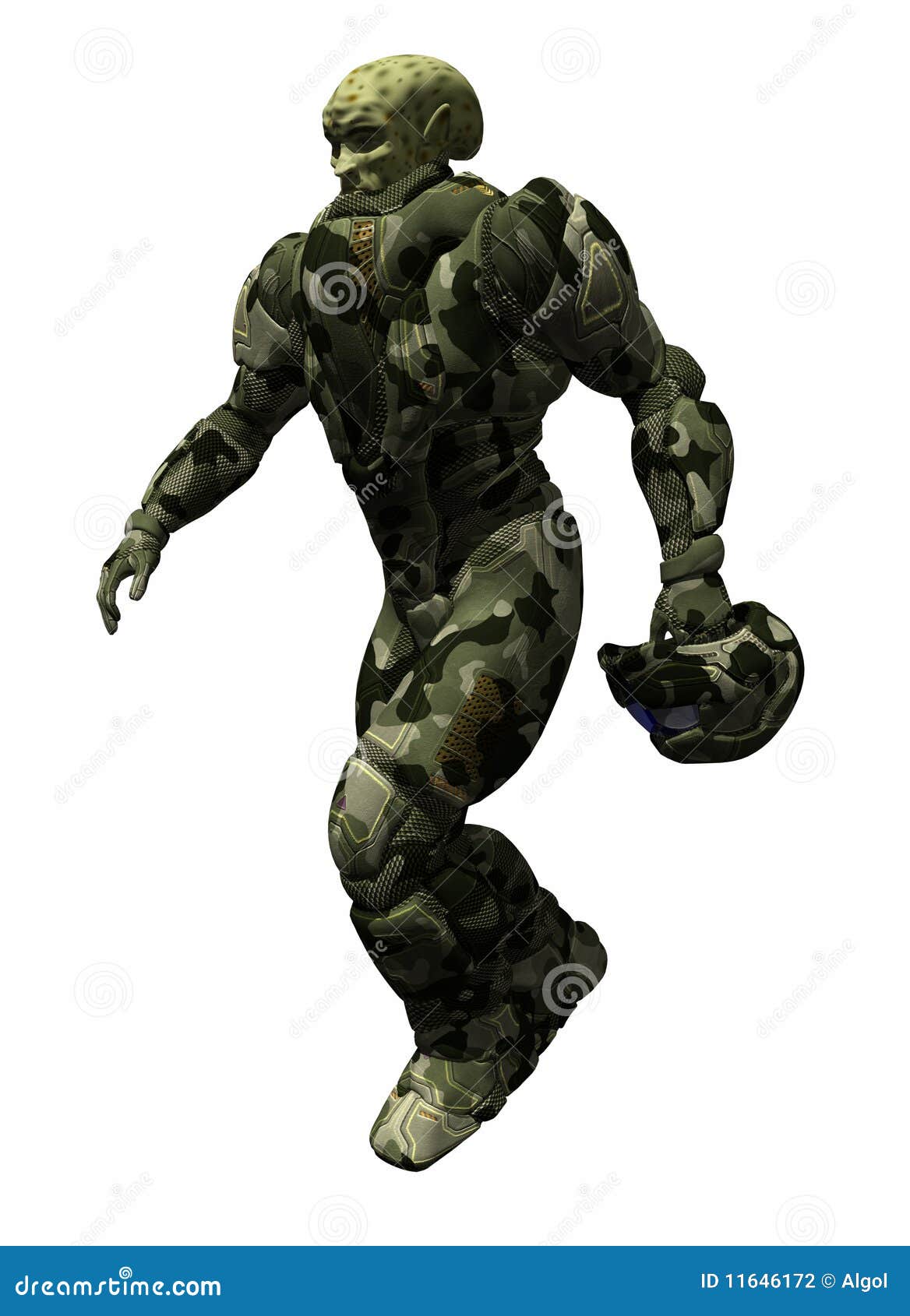 Alien Warrior stock illustration. Illustration of armor - 11646172