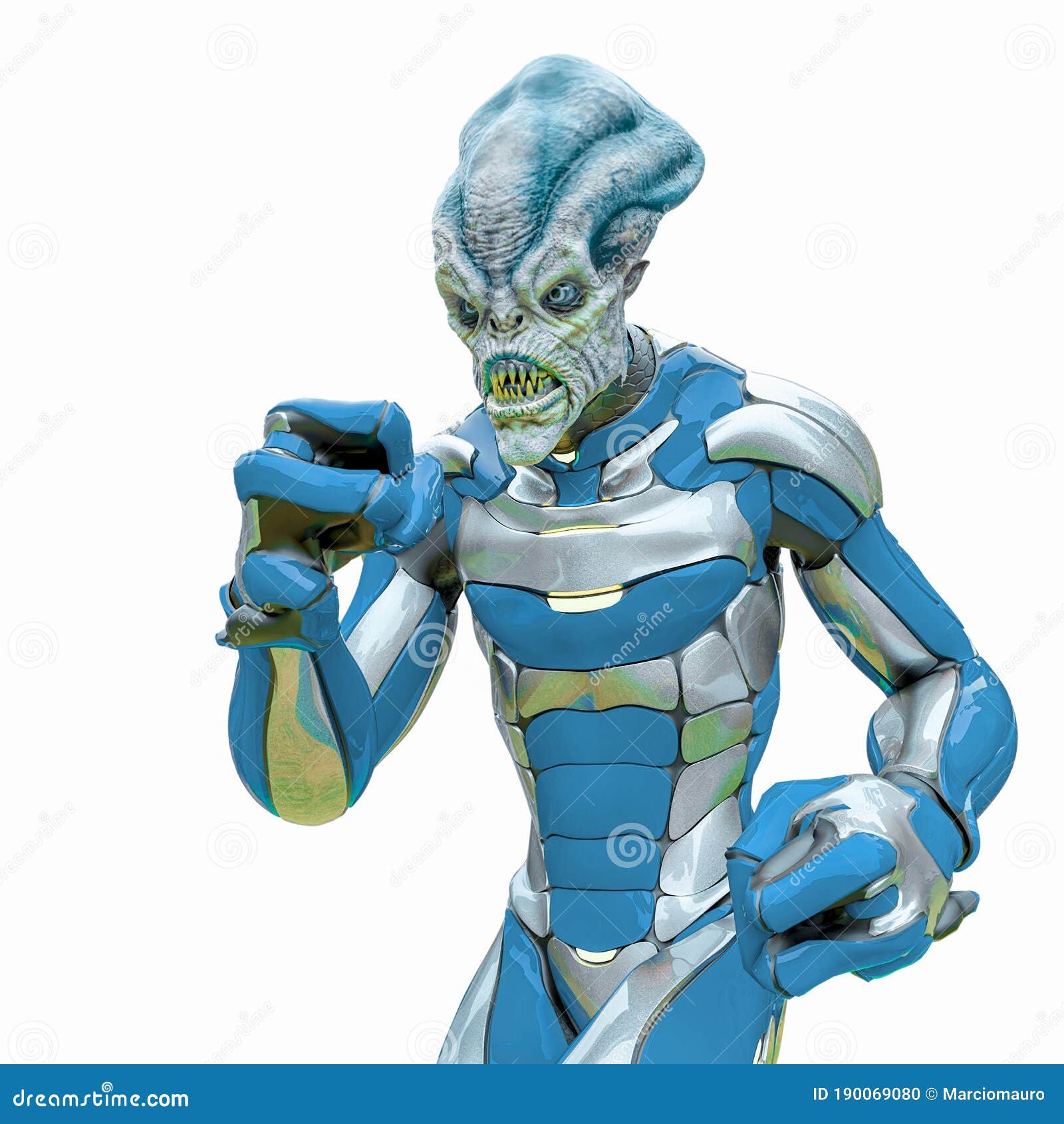 Alien warrior is angry stock illustration. Illustration of adventure ...