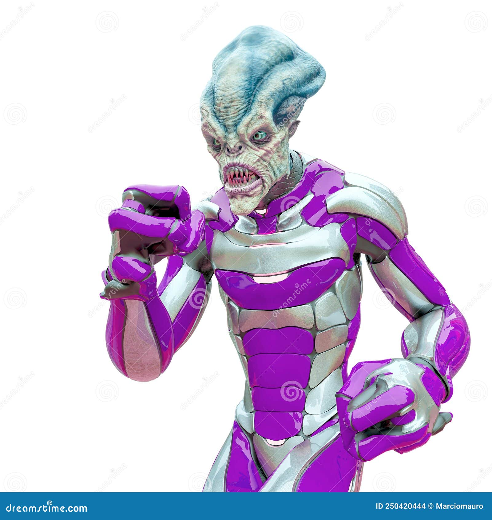 Alien warrior is angry stock illustration. Illustration of mars - 250420444