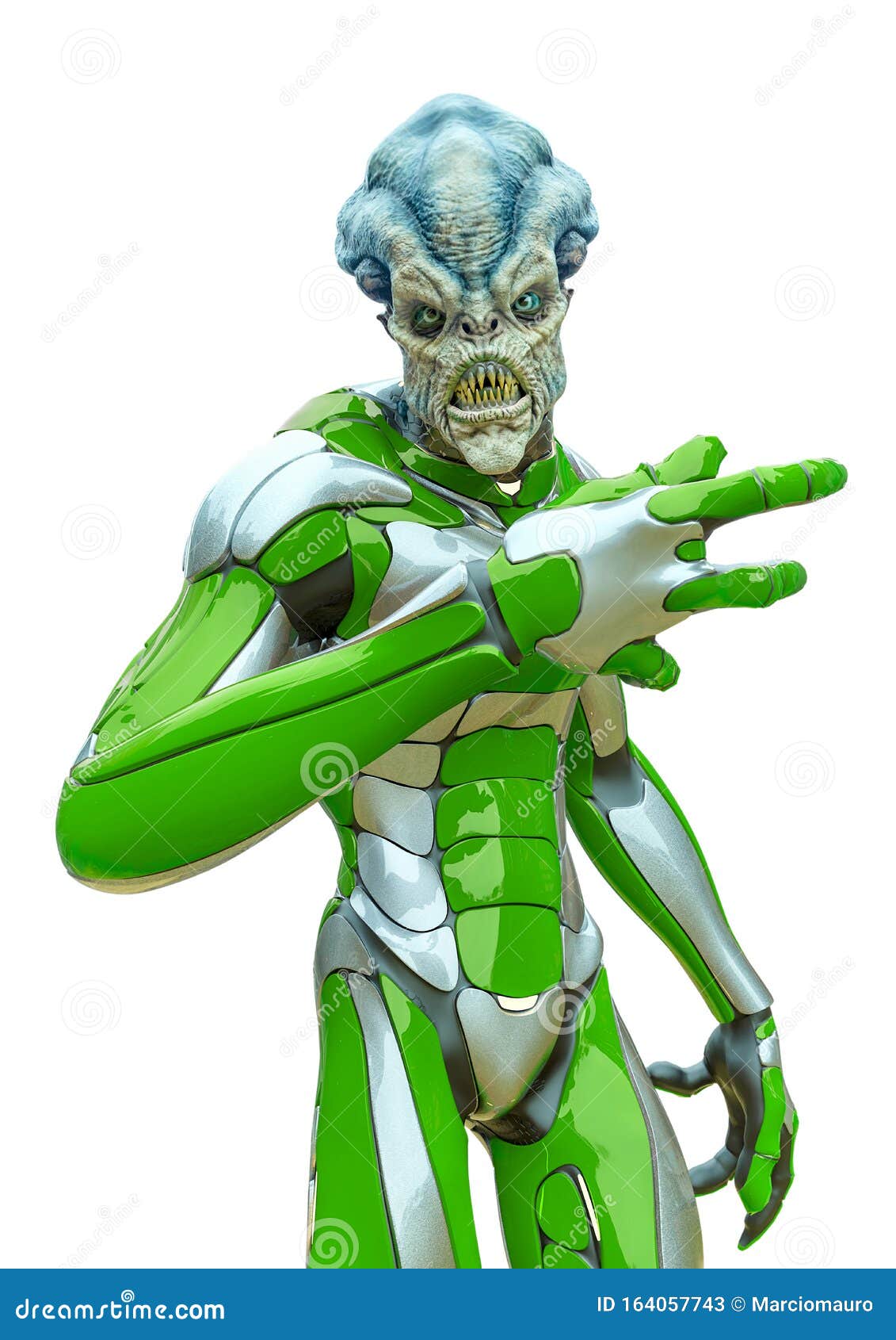 Alien Warrior is Calling You Stock Illustration - Illustration of space ...