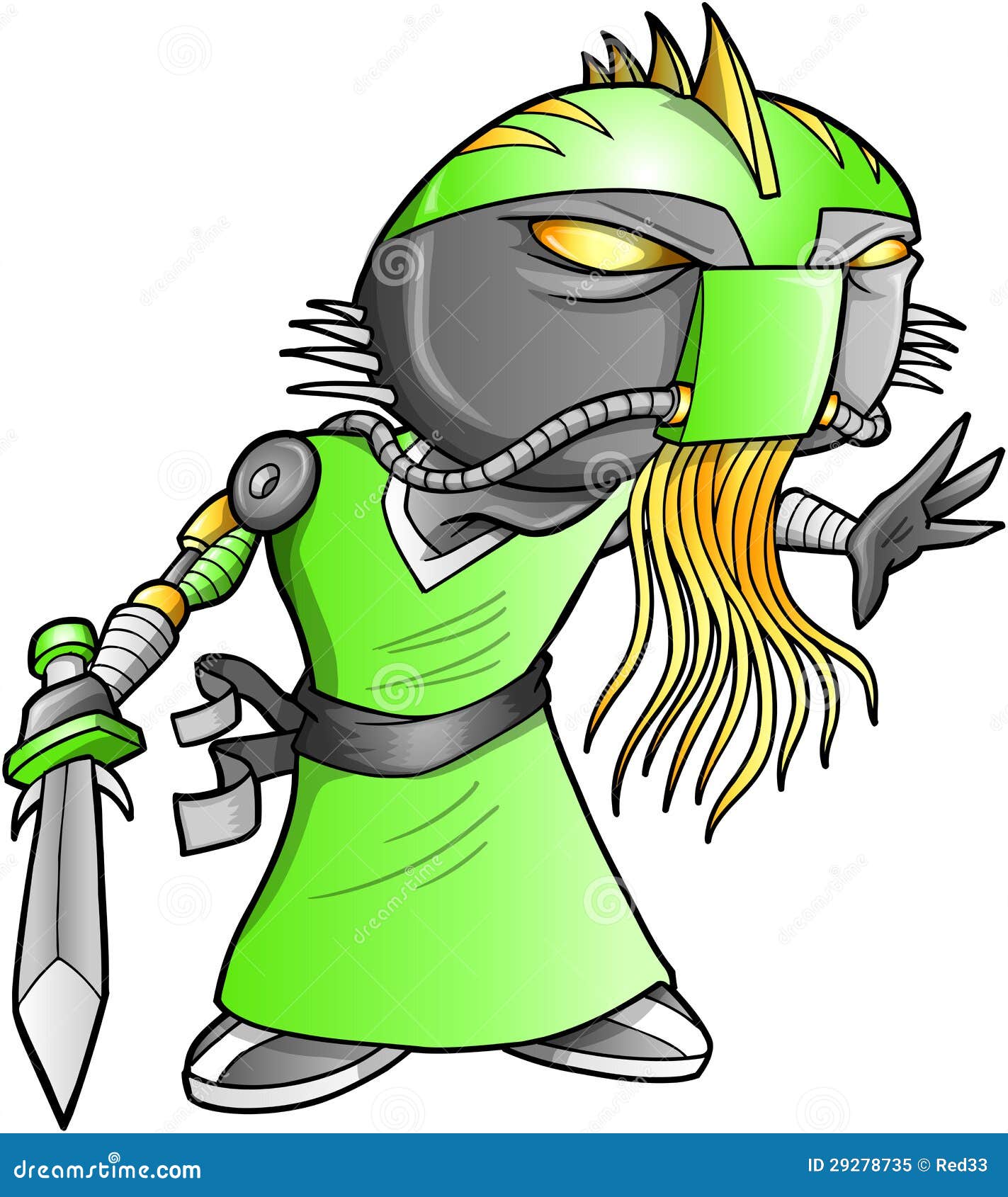 Alien Warrior Soldier Robot Cyborg Stock Vector - Illustration of ...