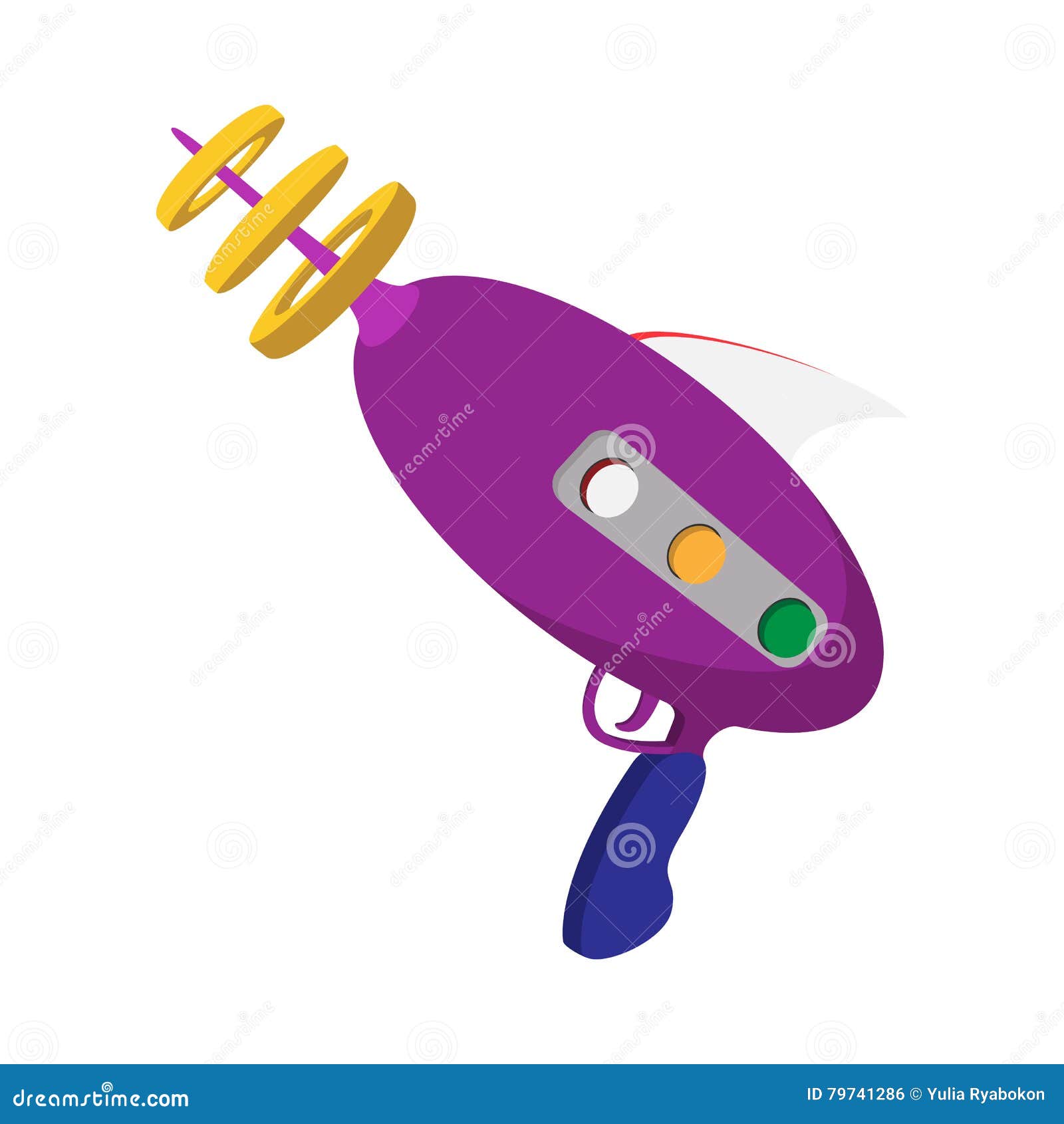 Alien weapon cartoon icon stock vector. Illustration of pistol - 79741286