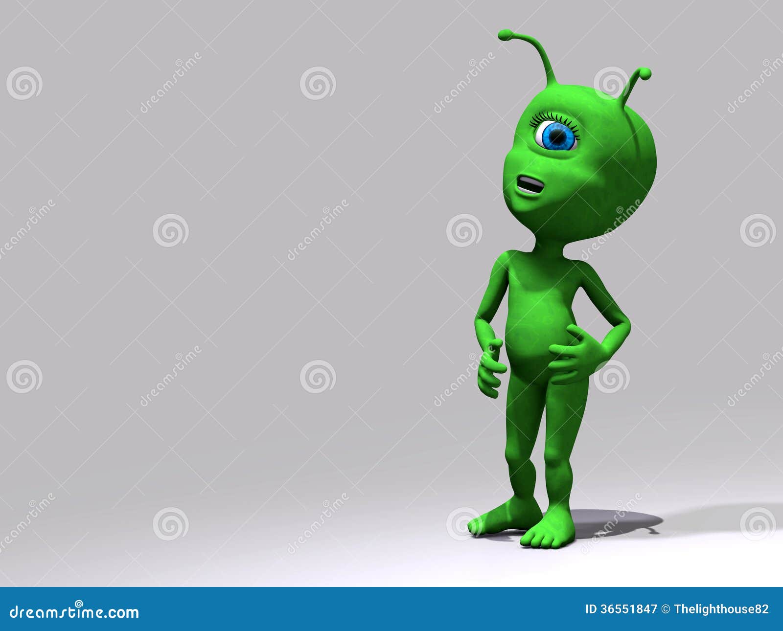 3d Welcome Alien Pose Royalty-Free Stock Photography | CartoonDealer ...