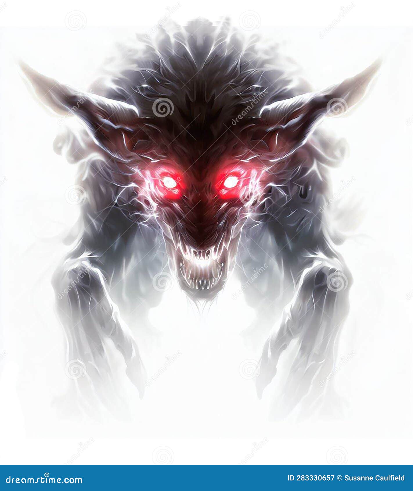 Alien Wolf-Like Creature stock illustration. Illustration of space ...