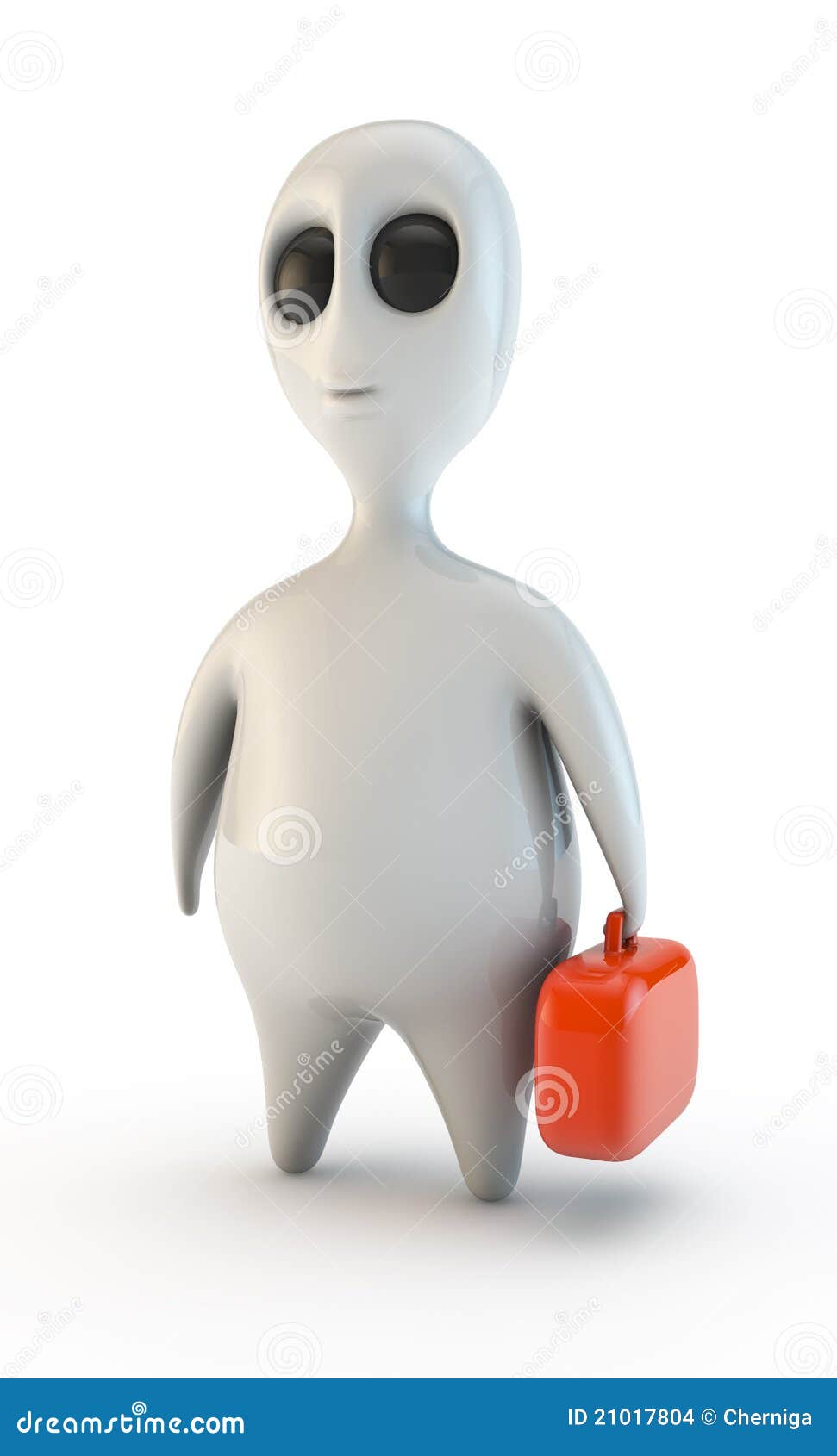 Alien worker stock illustration. Illustration of present - 21017804