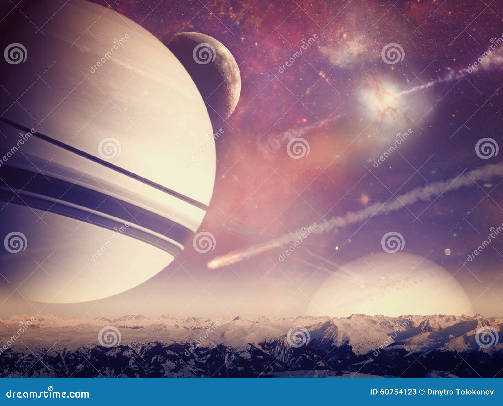 Alien worlds. Universe stock illustration. Illustration of distant ...