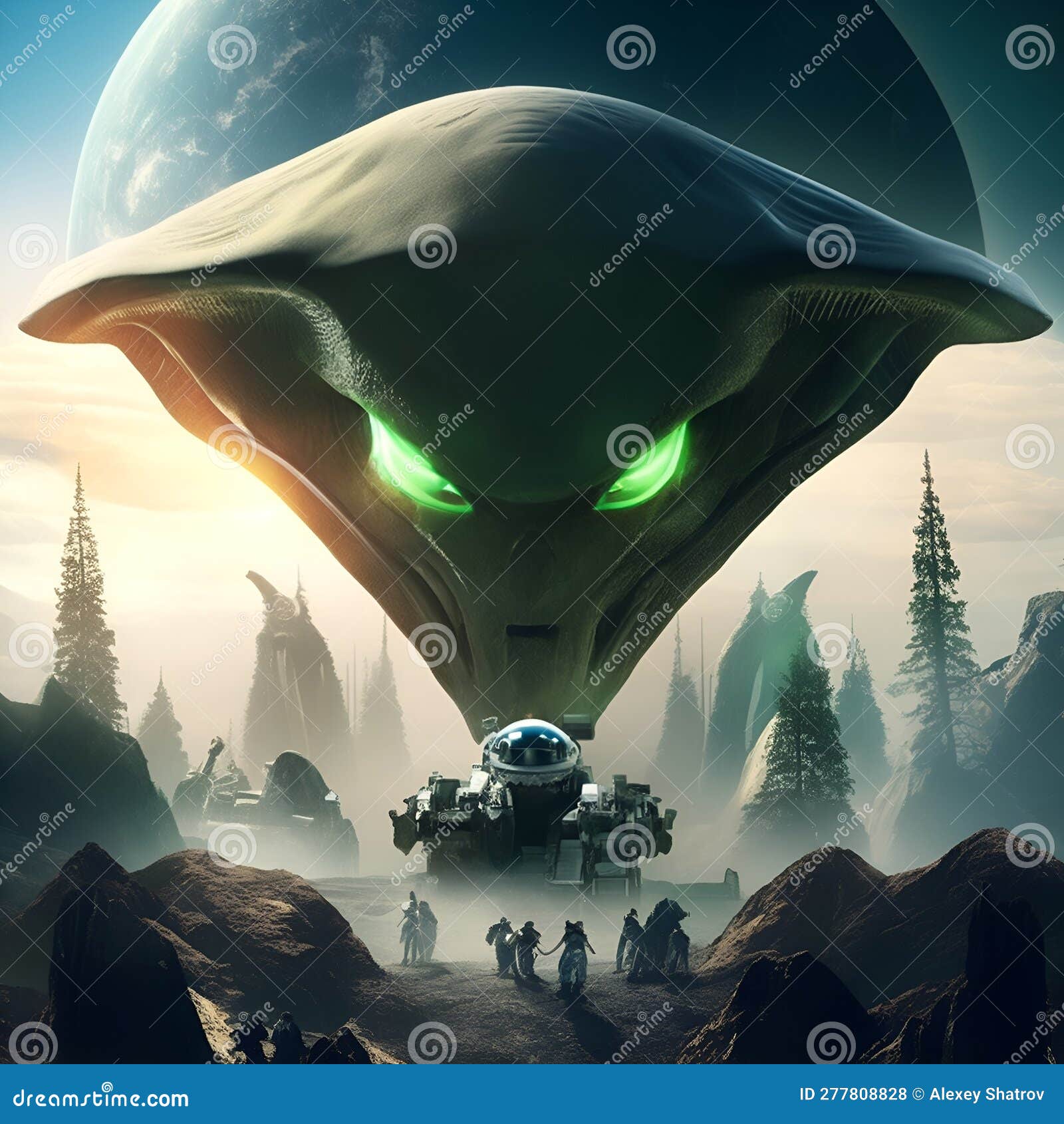 Aliens are at War with People on Earth Stock Illustration ...