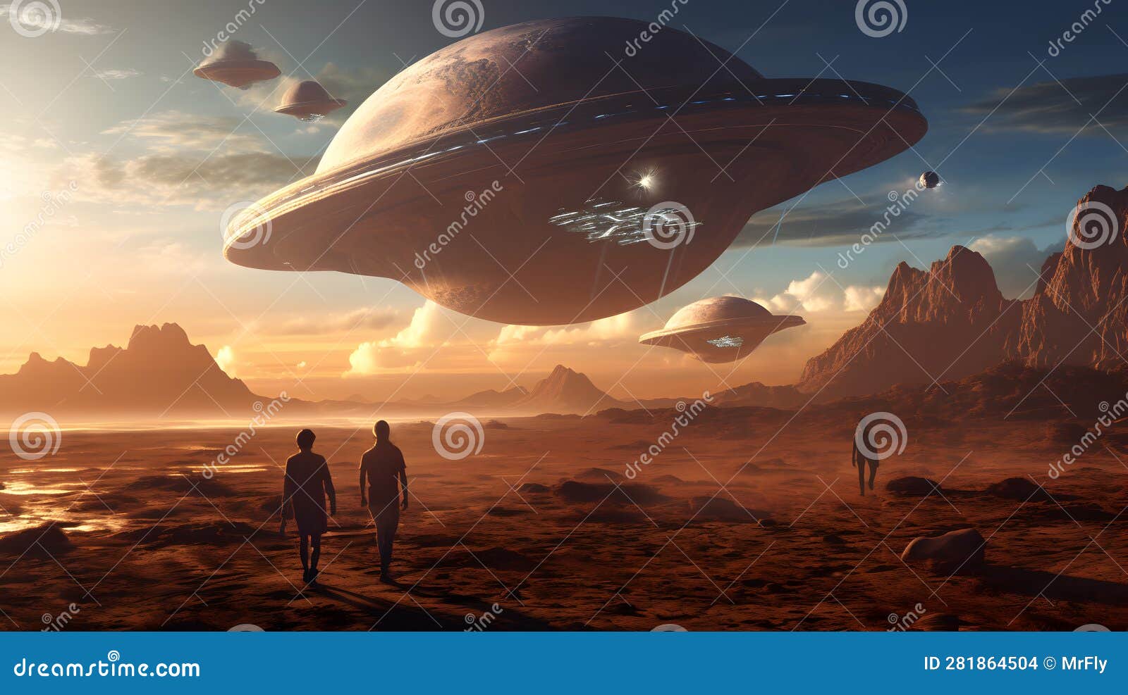 Aliens, Creatures on Planet Concept Stock Photo - Image of space ...