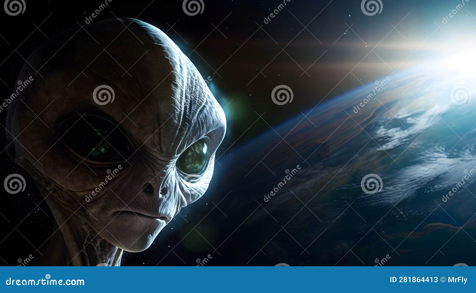 Aliens, Creatures on Planet Concept Stock Image - Image of artificial ...
