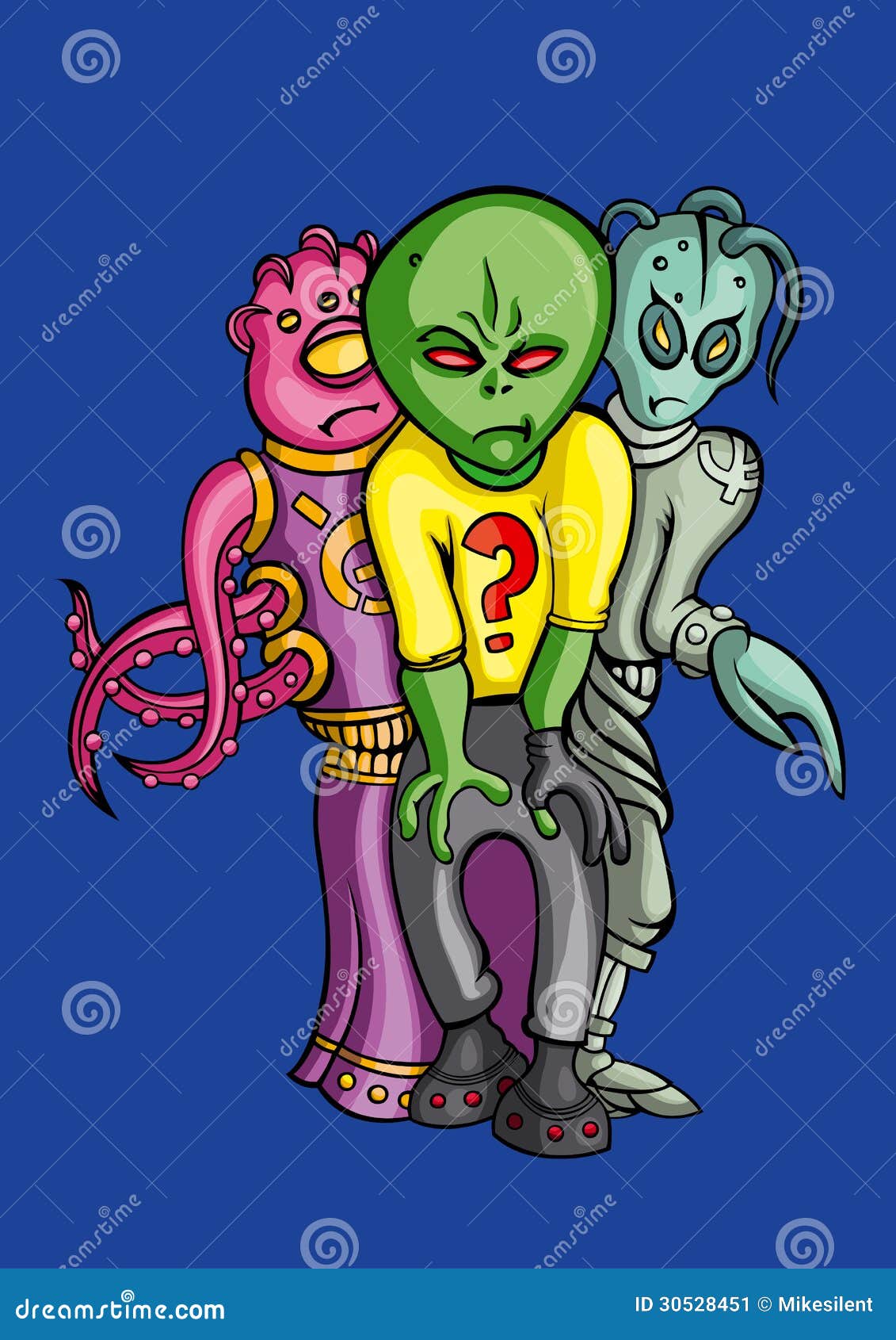 Aliens crew stock vector. Illustration of crew, creature - 30528451